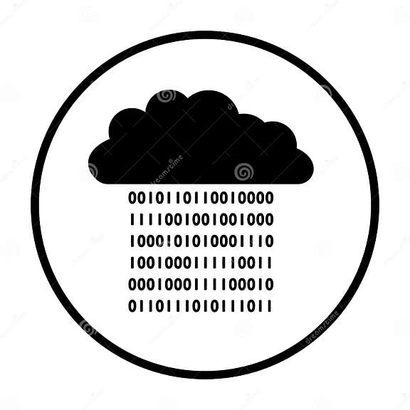 Cloud Data Stream Icon stock vector. Illustration of digital - 145920590