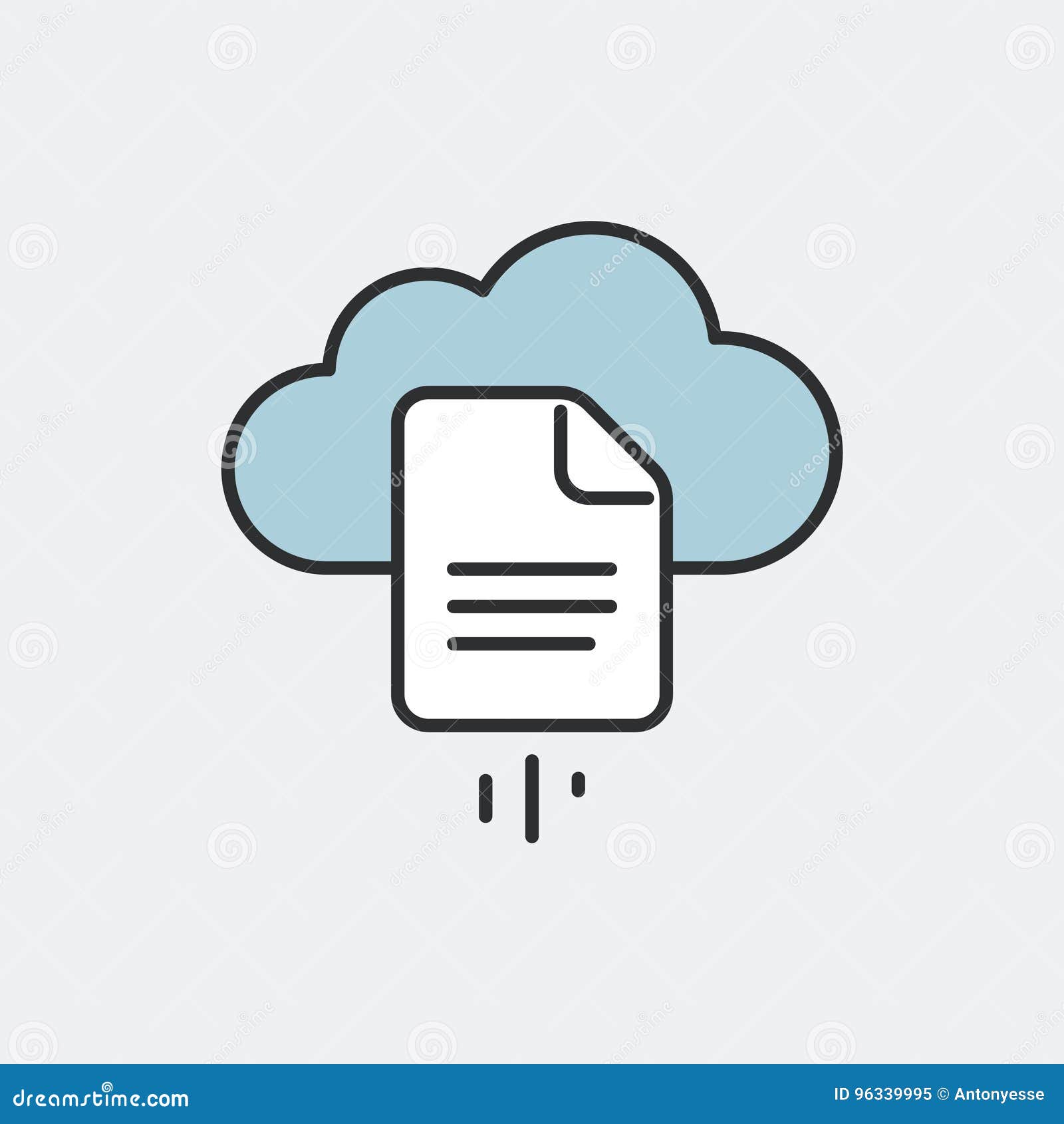 Cloud data symbol concept. stock vector. Illustration of icon - 96339995