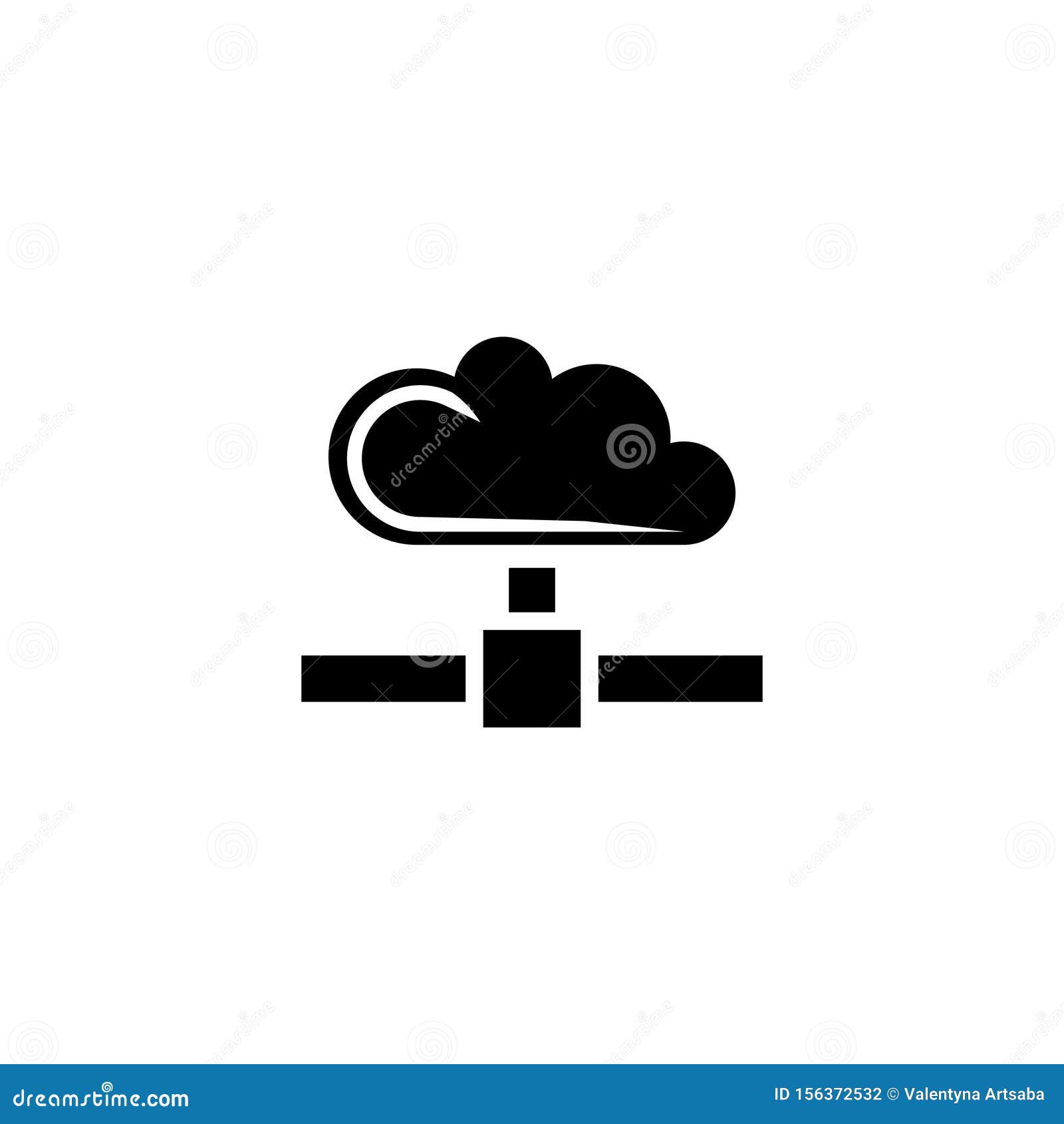 Cloud Data Sync, Shared Computing Flat Vector Icon Stock Illustration - Illustration of mobile ...
