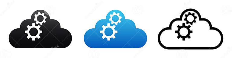 Cloud Data Sync, Cloud Update Icon. Saas Symbol Stock Vector ...