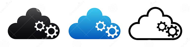 Cloud Data Sync, Cloud Update Icon. Saas Symbol Stock Vector ...