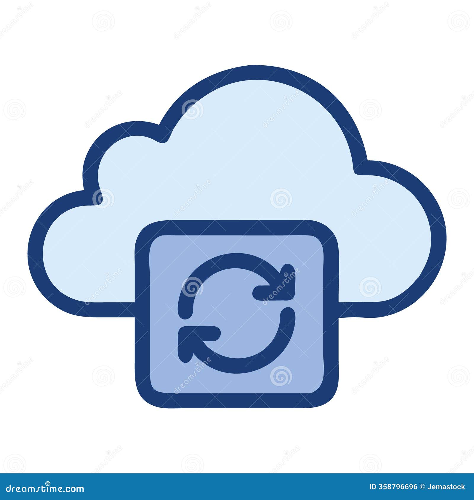 Cloud Data Synchronization Backup Storage Stock Vector - Illustration of infrastructure, data ...