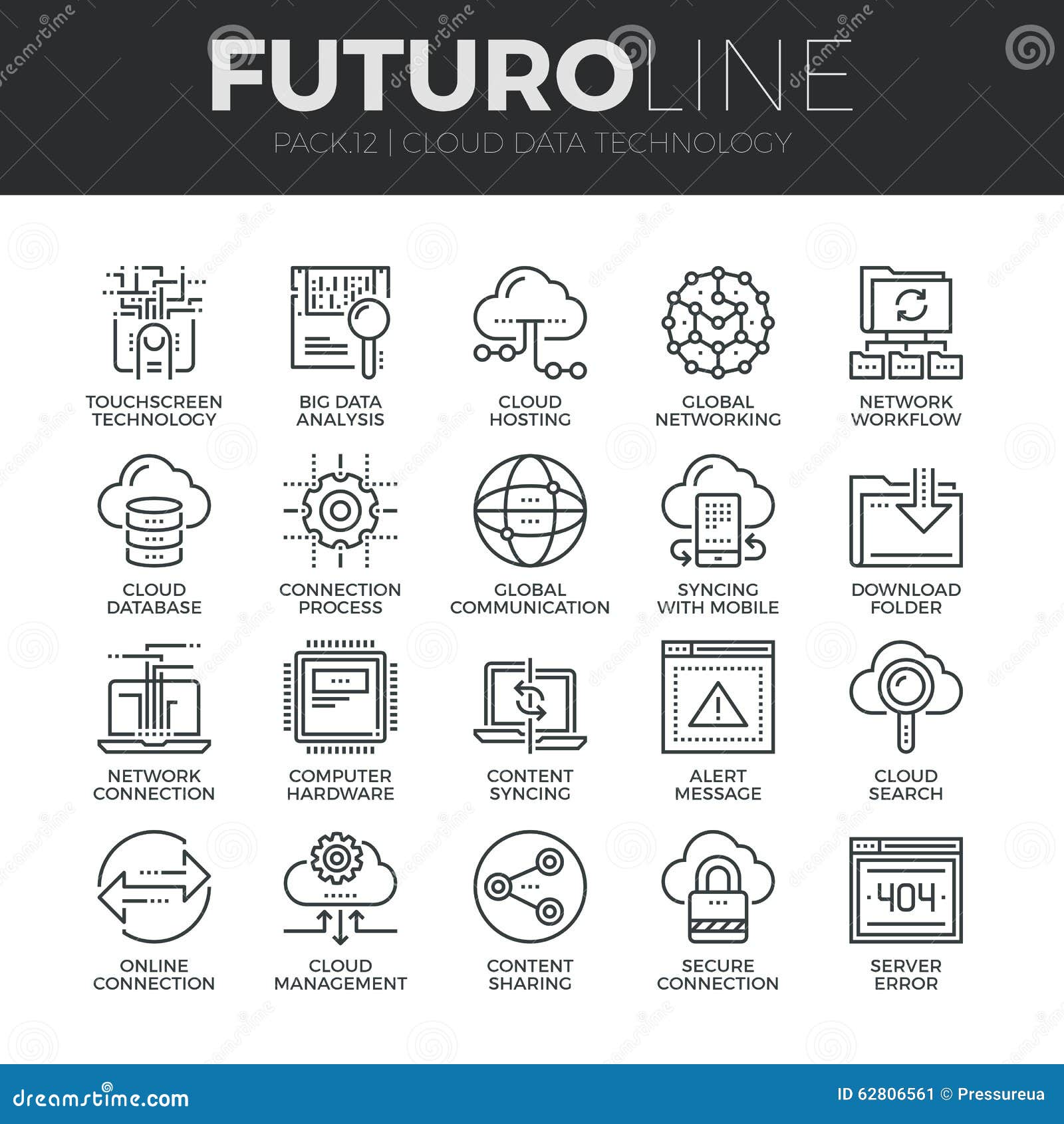 Cloud Data Technology Futuro Line Icons Set Stock Vector - Illustration ... Cloud Data Technology Futuro Line Icons Set Stock Vector - Illustration ...