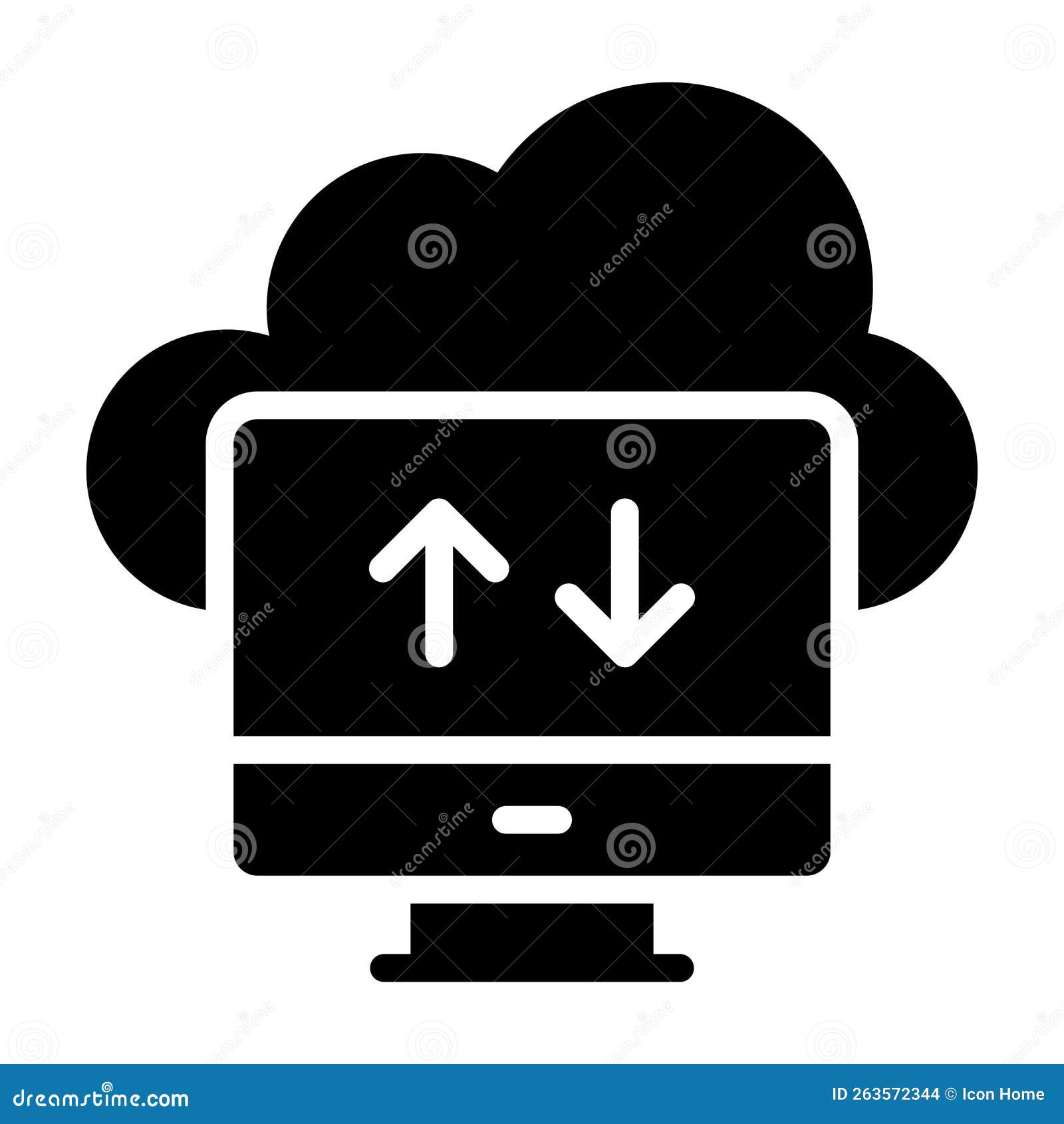 Cloud Data Transfer Icon Modern Illustration Stock Vector ...