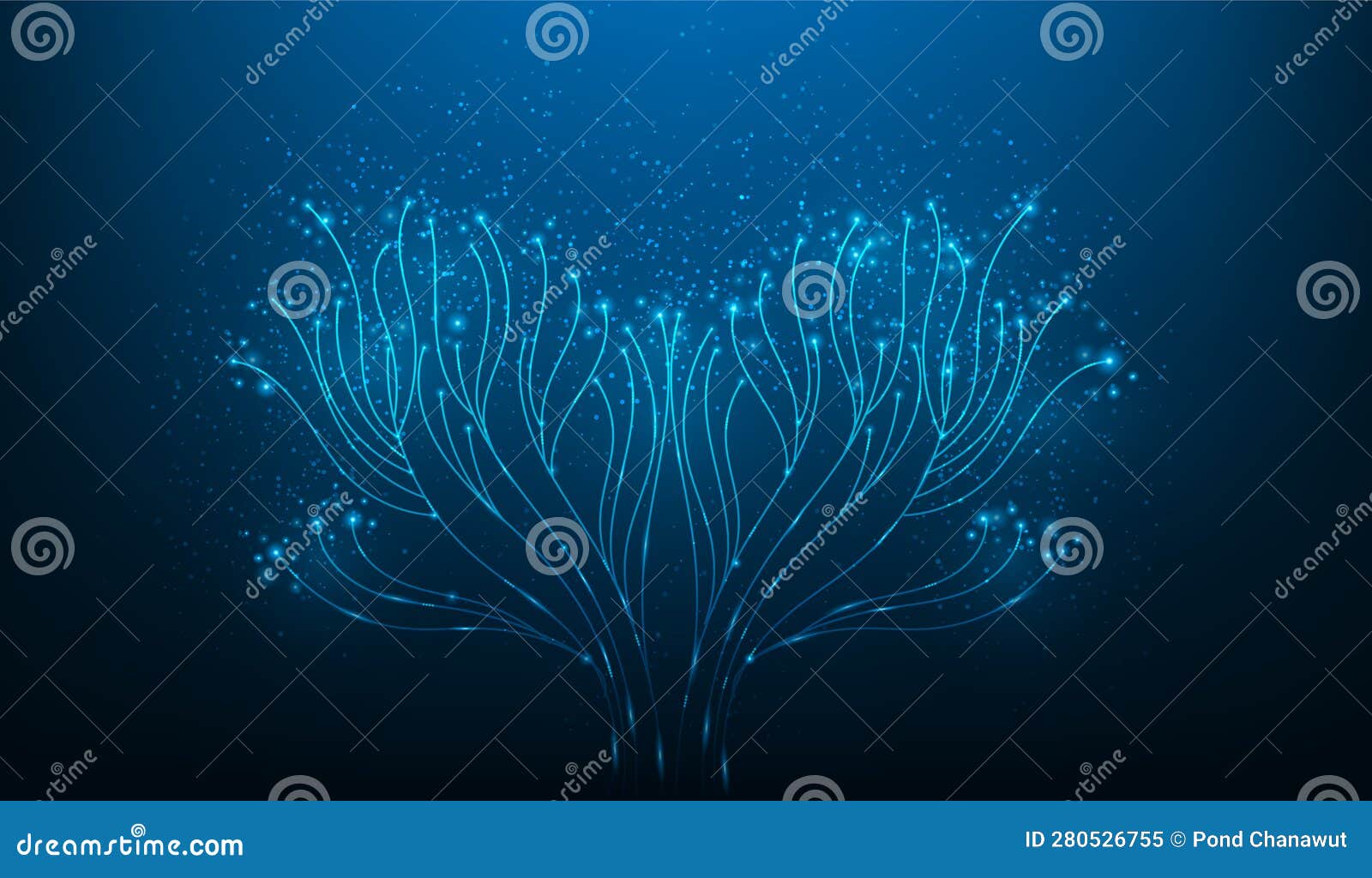 Cloud Data Tree Digital Technology. Online Digital Cloud Storage ...