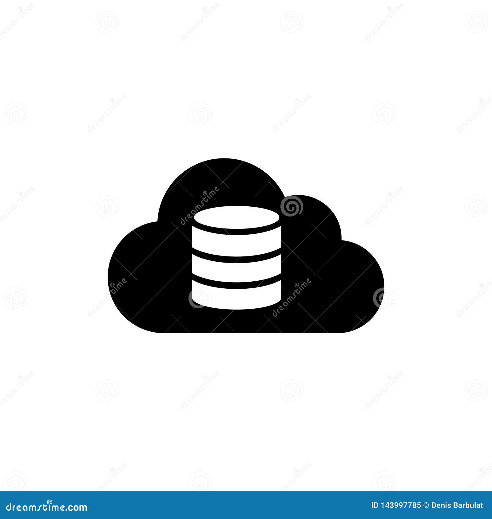 Cloud database icon stock vector. Illustration of mobile - 143997785