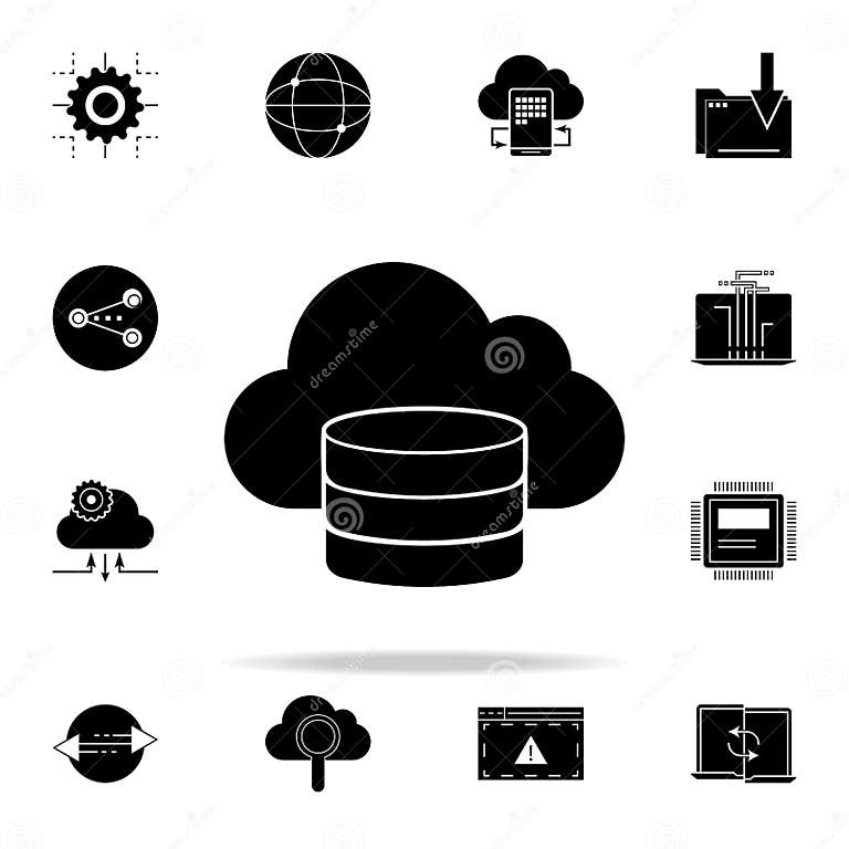 Cloud Database Icon. Web Development Icons Universal Set for Web and Mobile Stock Illustration ...
