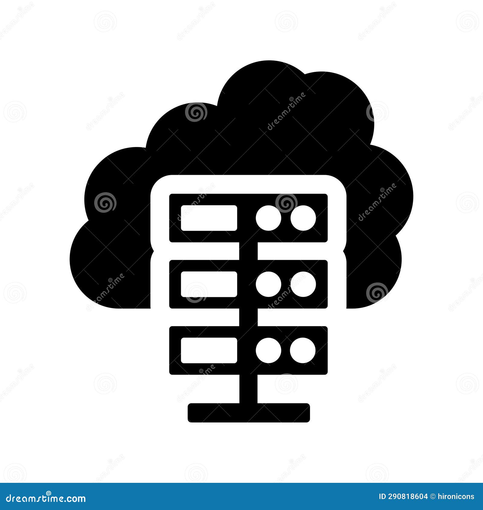 Cloud, Database, Server Icon Stock Illustration - Illustration of security, cloud: 290818604
