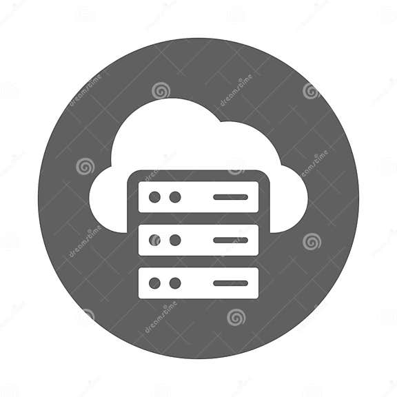 Cloud, Database, Storage Icon. Gray Vector Graphics Stock Vector - Illustration of computing ...