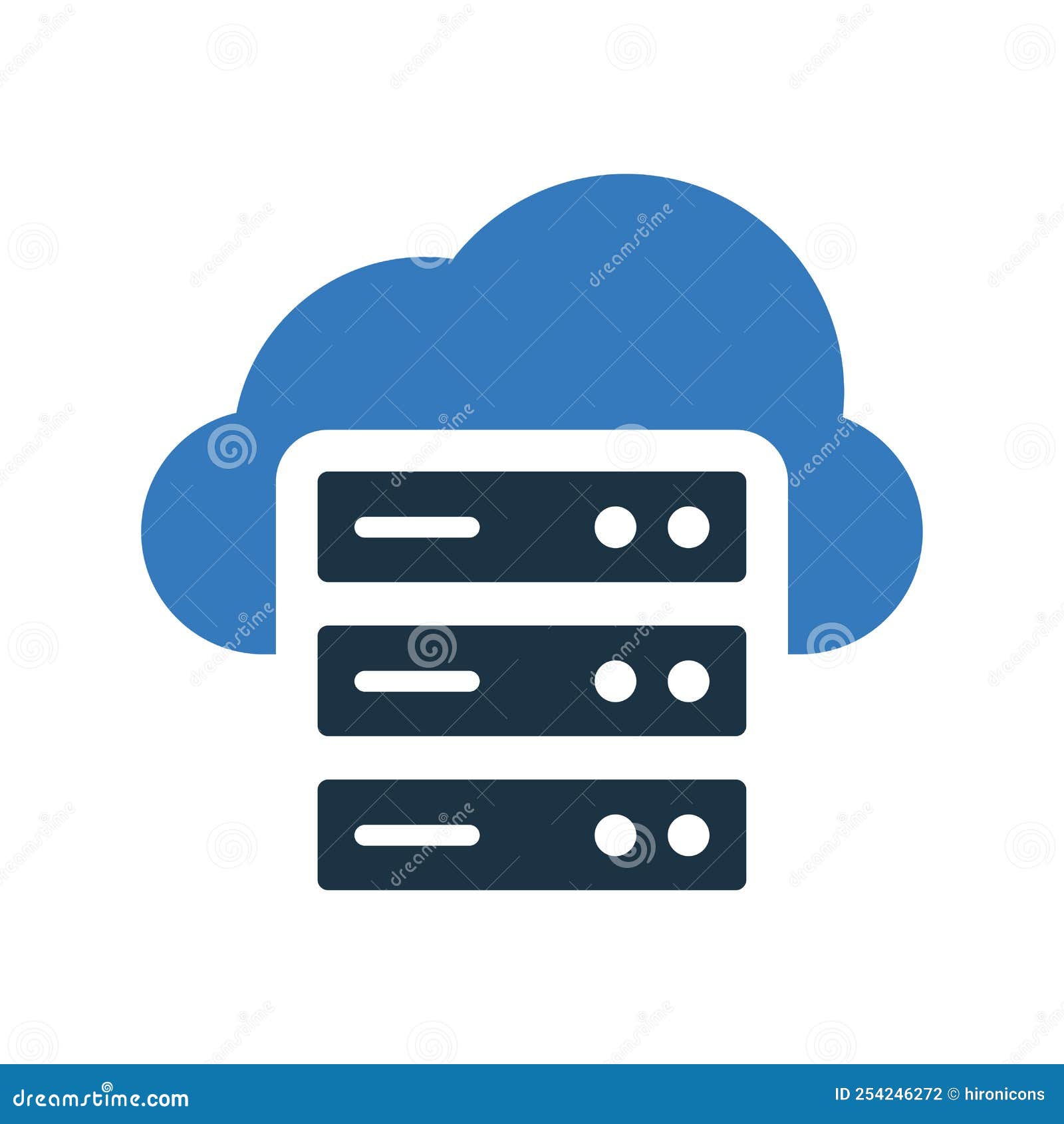 Cloud, Database, Storage Icon. Simple Editable Vector Graphics Stock ...