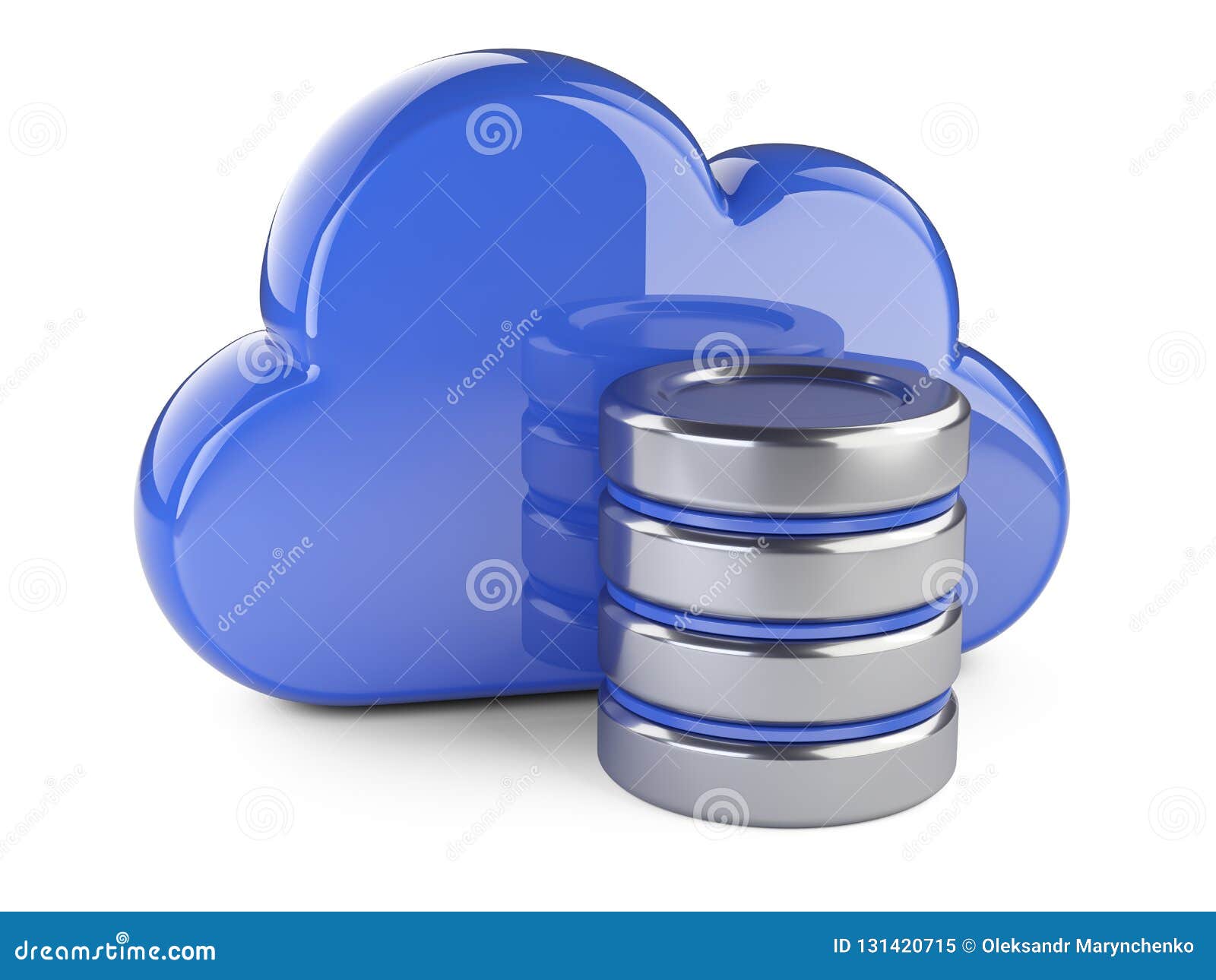 Cloud with Database Symbol. Computing and Storage Concept Stock ...
