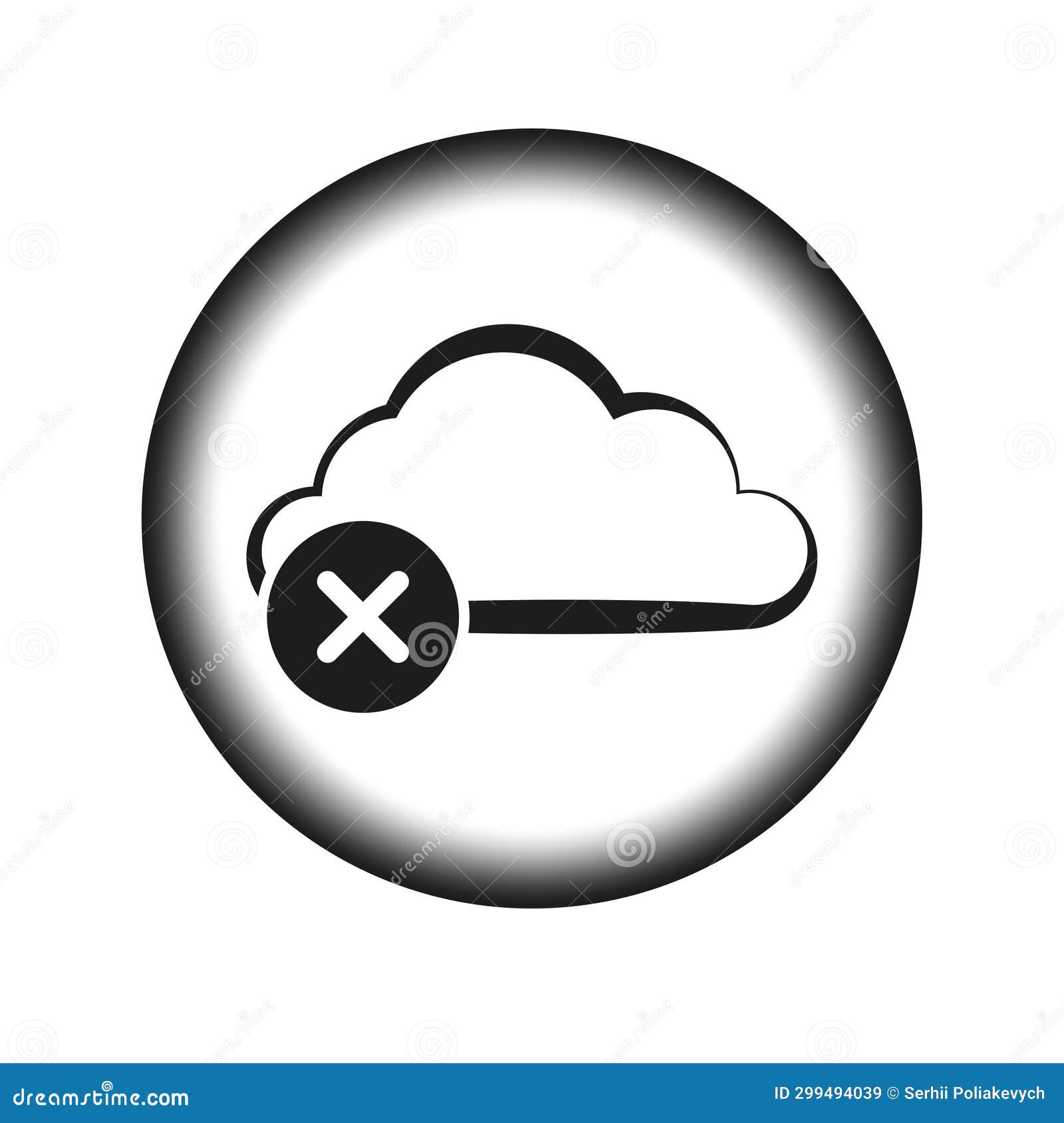 Cloud Delete Icon. Vector Illustration. EPS 10 Stock Vector ...