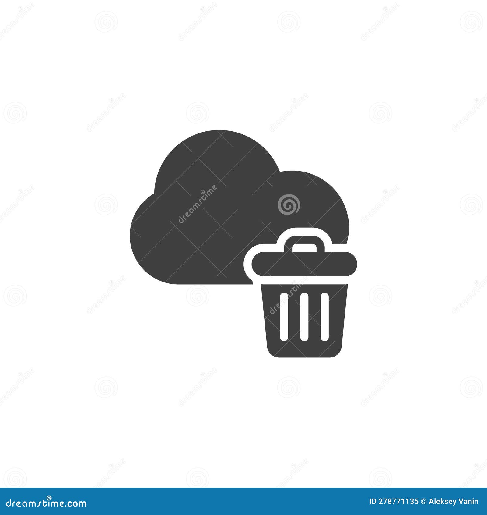 Cloud delete vector icon stock vector. Illustration of storage - 278771135