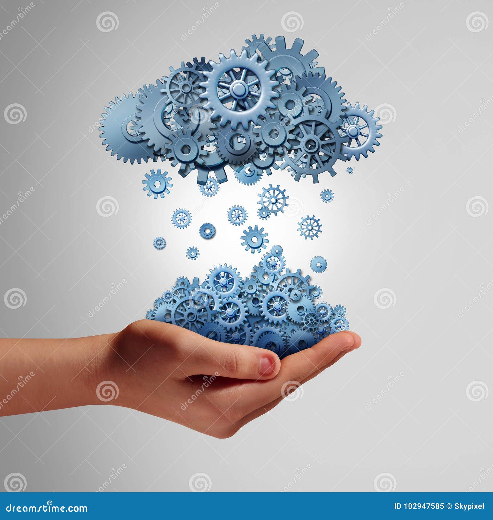 Cloud Development Business stock illustration. Illustration of services ...