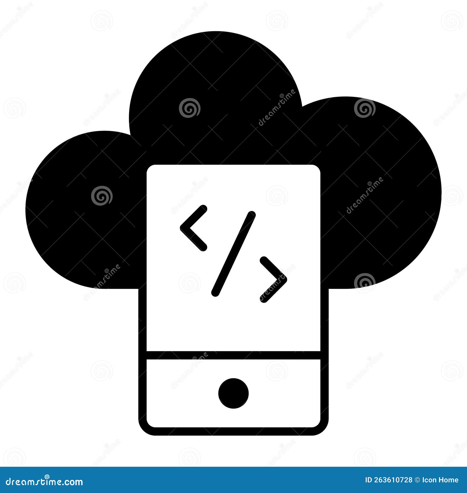 Cloud Development Icon Modern Illustration Stock Vector - Illustration ...