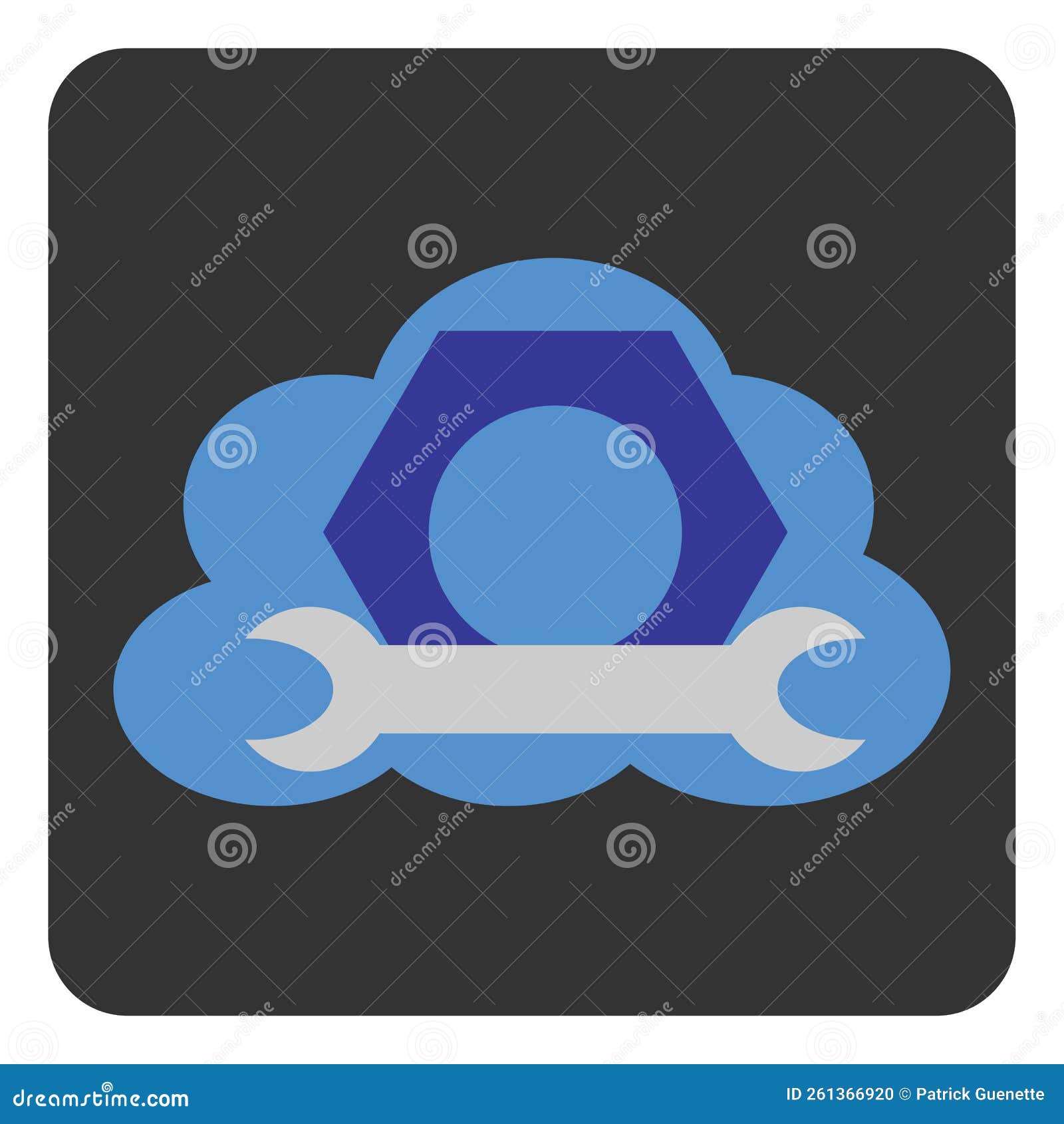 Cloud Development Settings, Icon Stock Vector - Illustration of machine ...