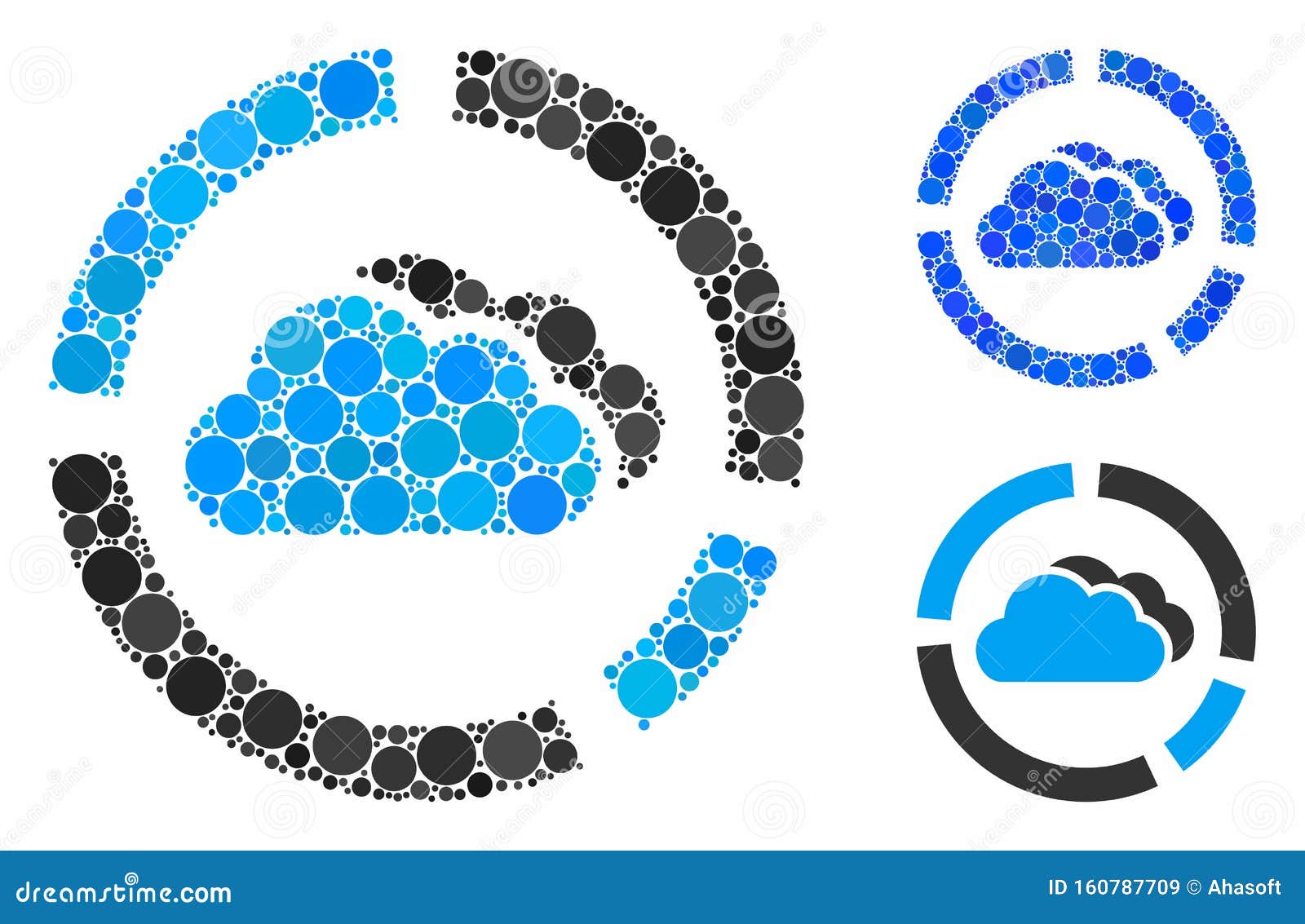 Cloud Diagrams Composition Icon of Circle Dots Stock Vector ...