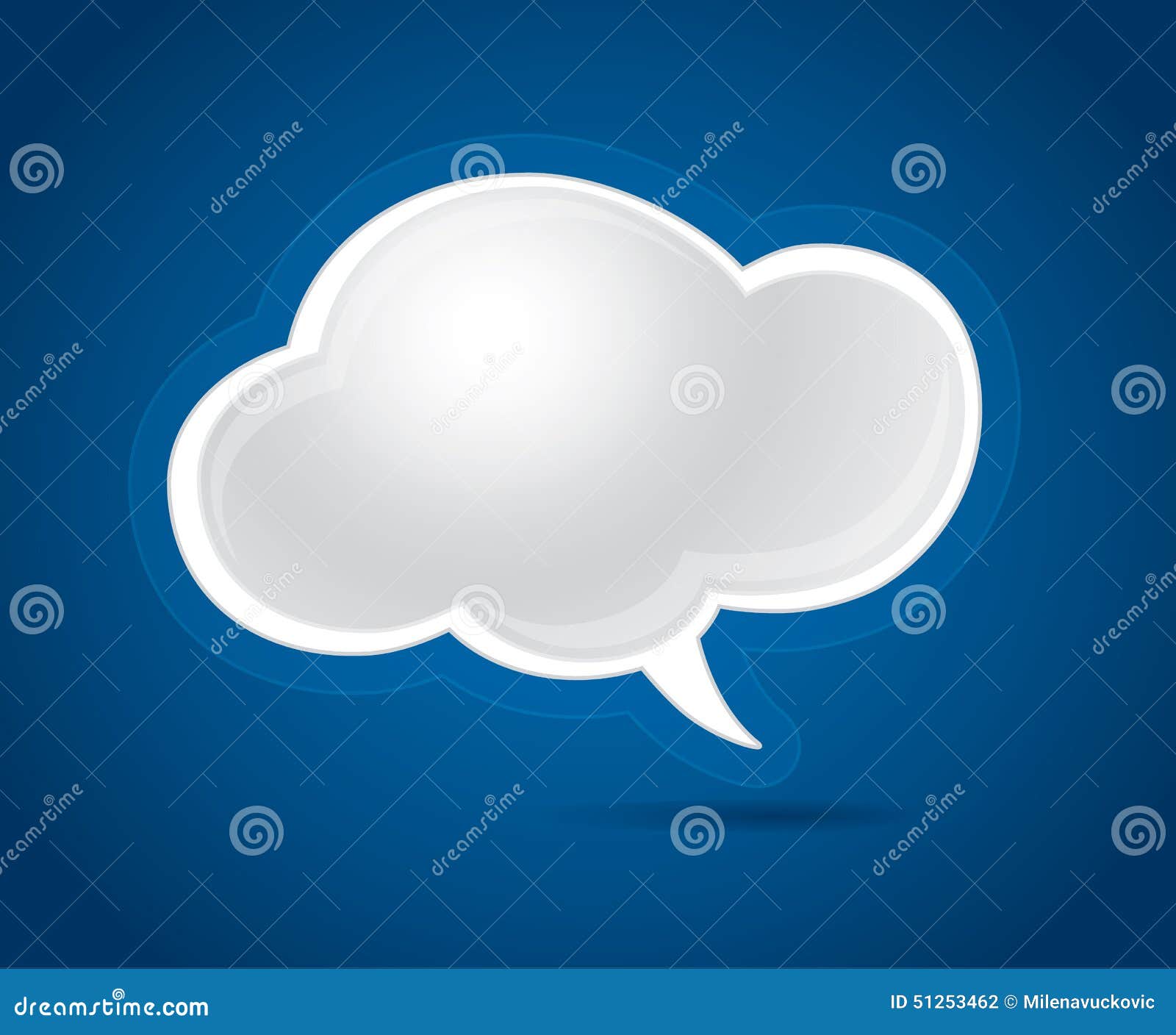 Cloud Dialog Bubble, Web Design Element Stock Vector - Illustration of ...