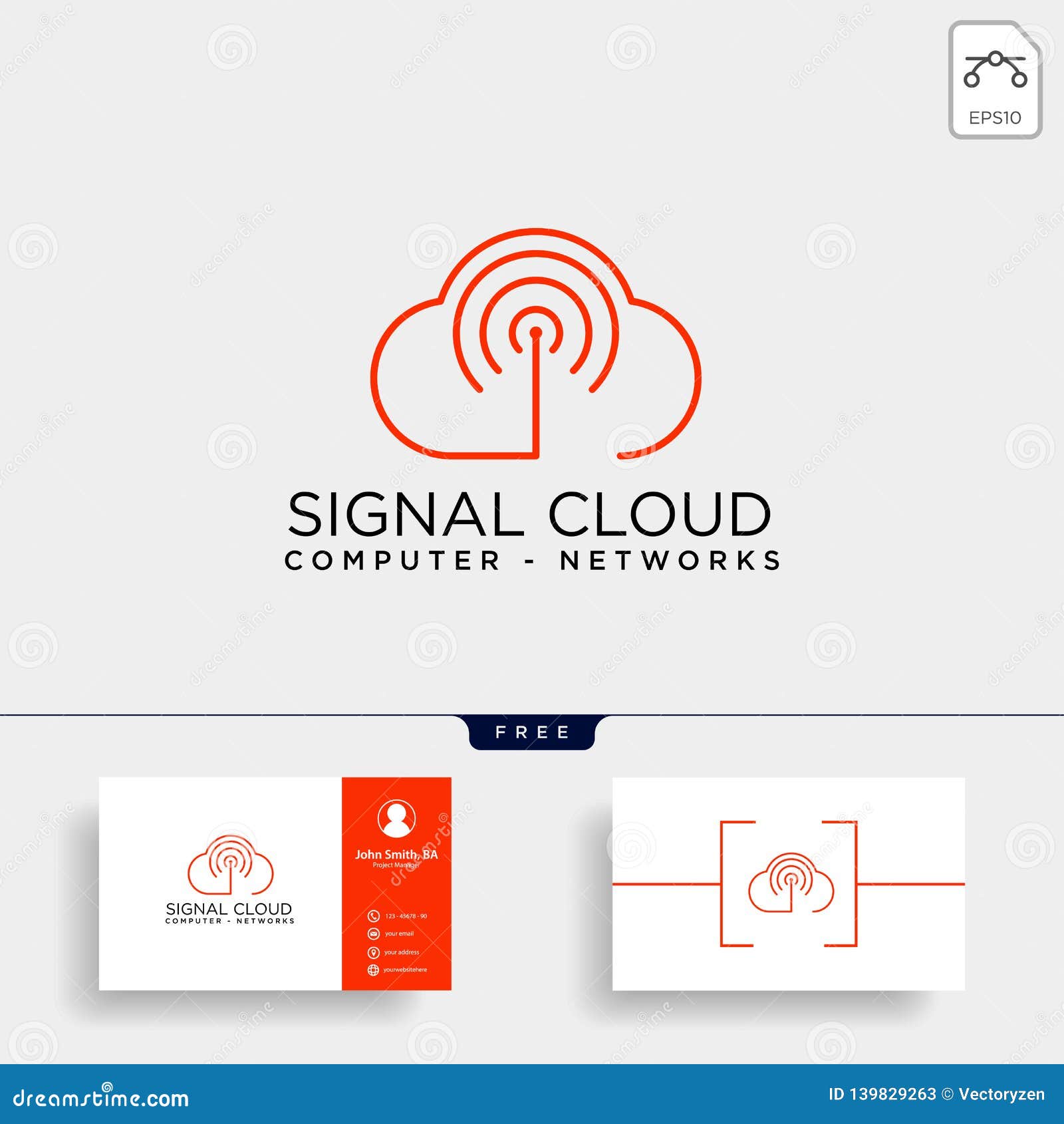 Cloud Digital Technology Line Logo Template Vector Illustration Stock ...