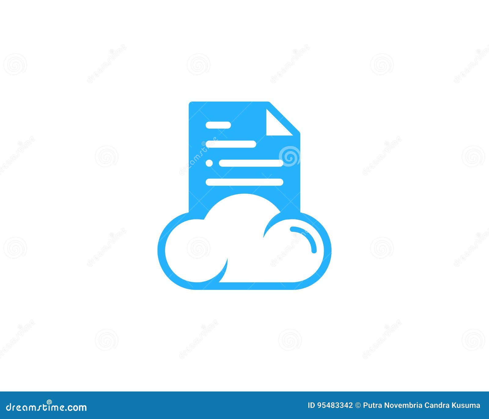Cloud Document Icon Logo Design Element Stock Vector - Illustration of ...
