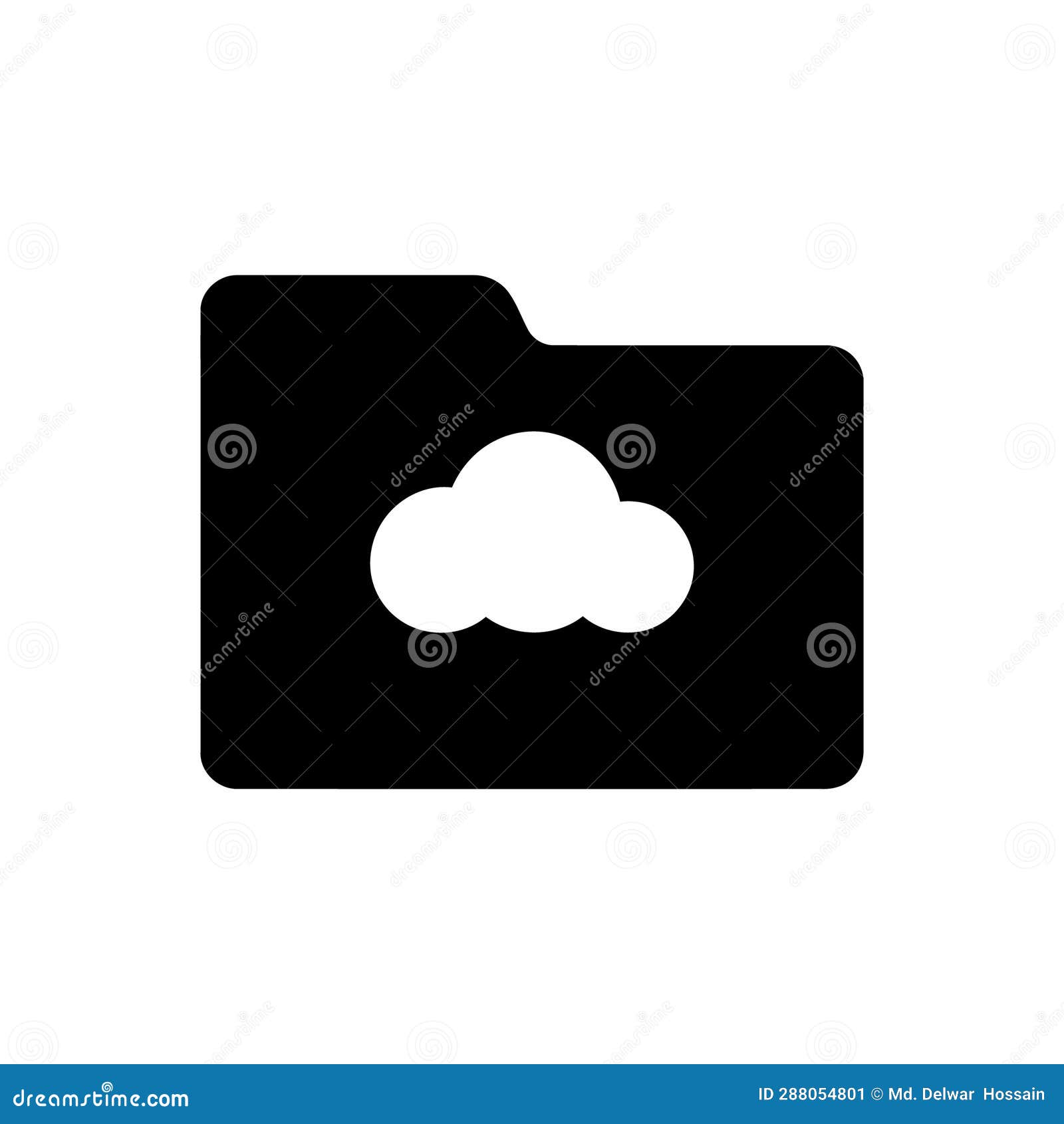 Cloud document icon stock vector. Illustration of label - 288054801