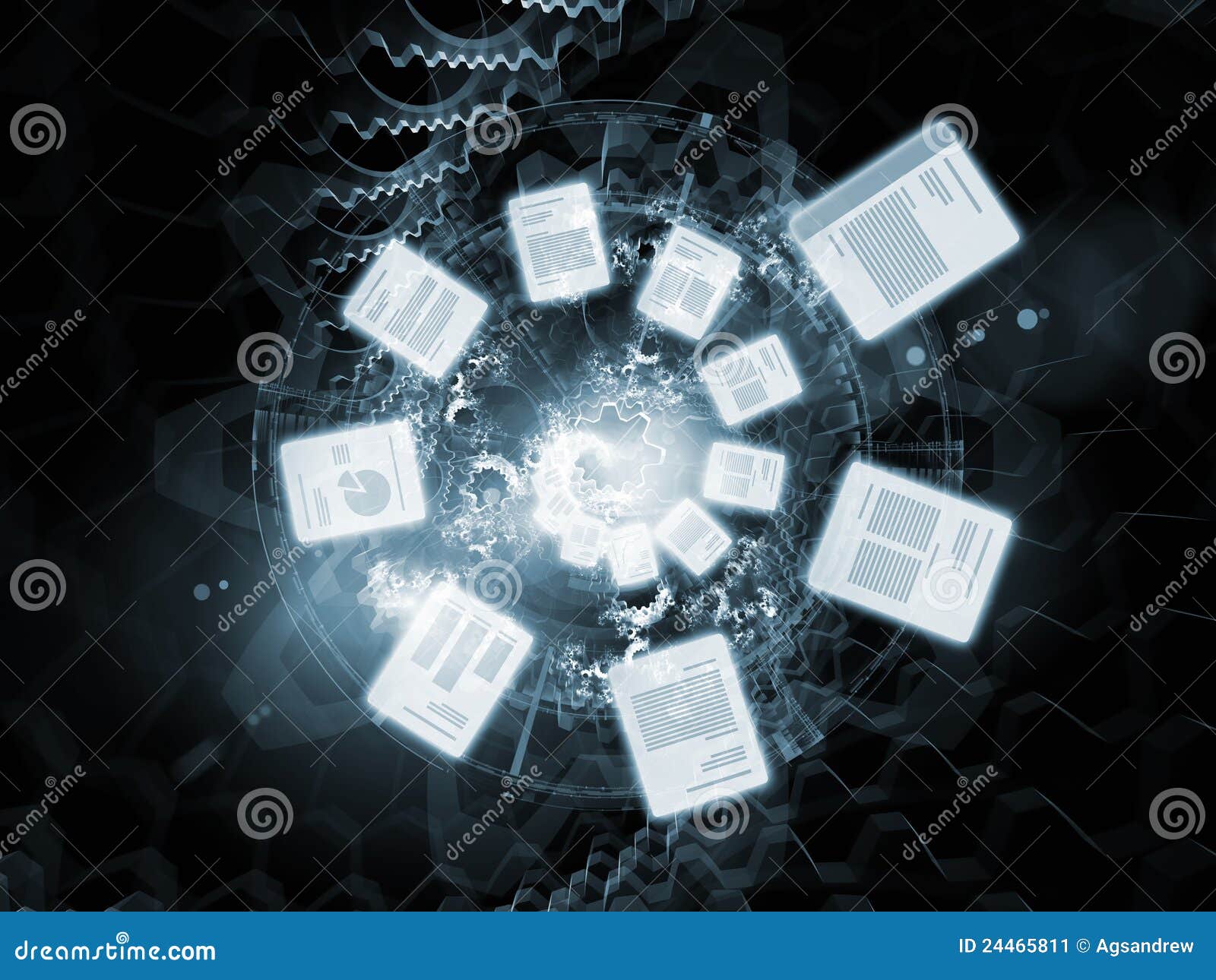 Cloud of documents stock illustration. Illustration of background ...