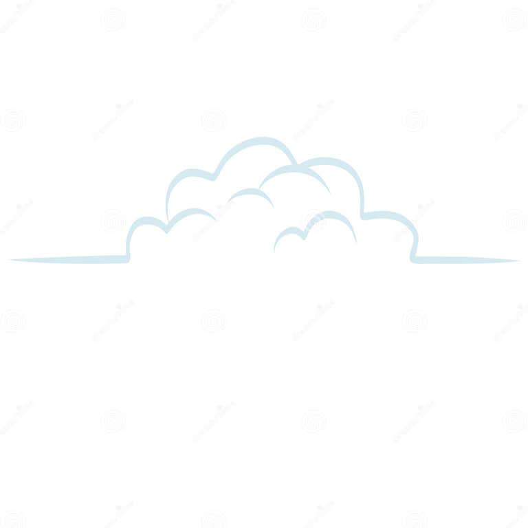 Cloud Doodle Line Art Vector Illustration Icon Stock Vector ...
