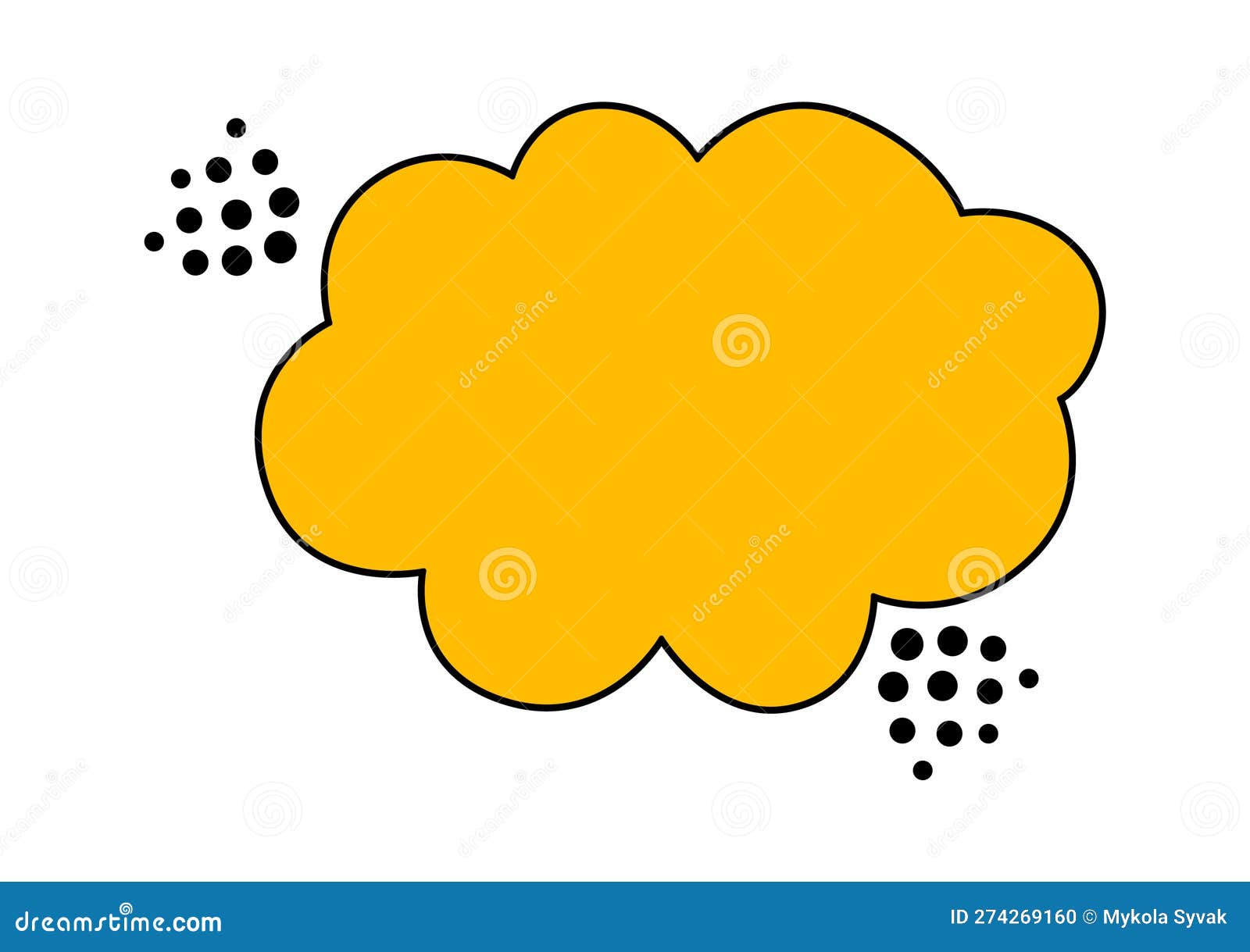 Cloud with Dots stock vector. Illustration of network - 274269160