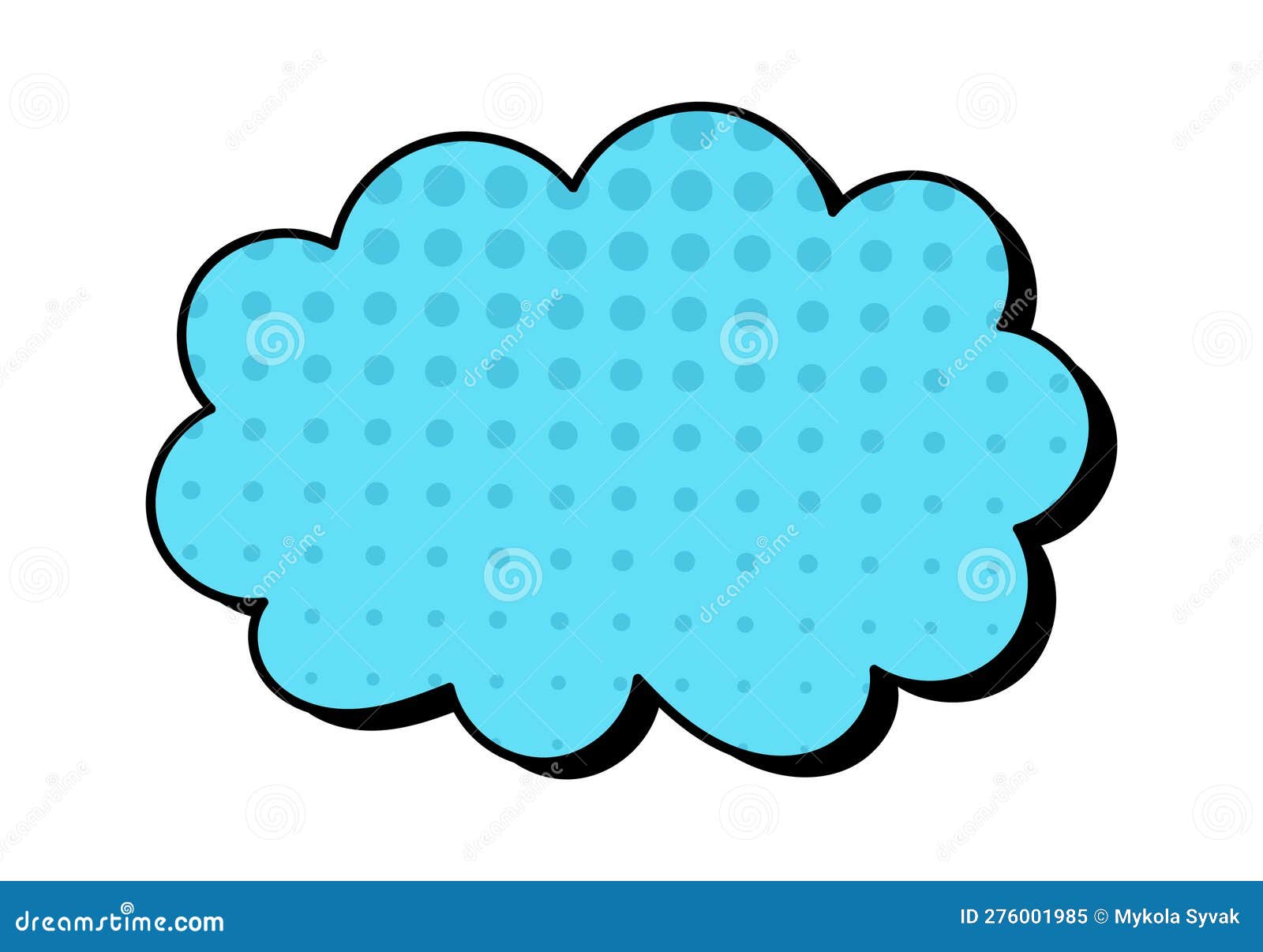Cloud with Dots stock vector. Illustration of cloud - 276001985