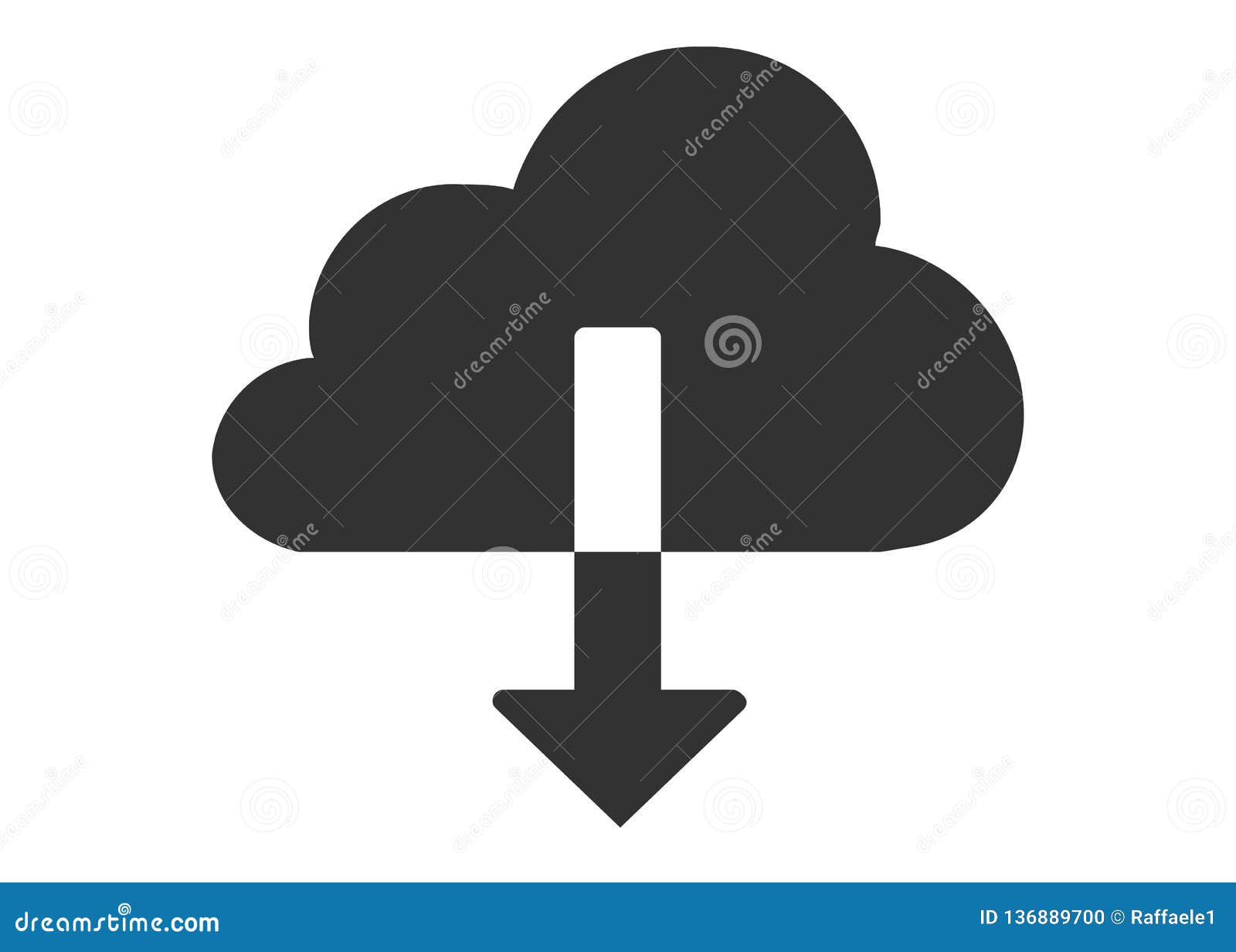 Cloud Download Assets Dark Icon Stock Vector - Illustration of dark ...