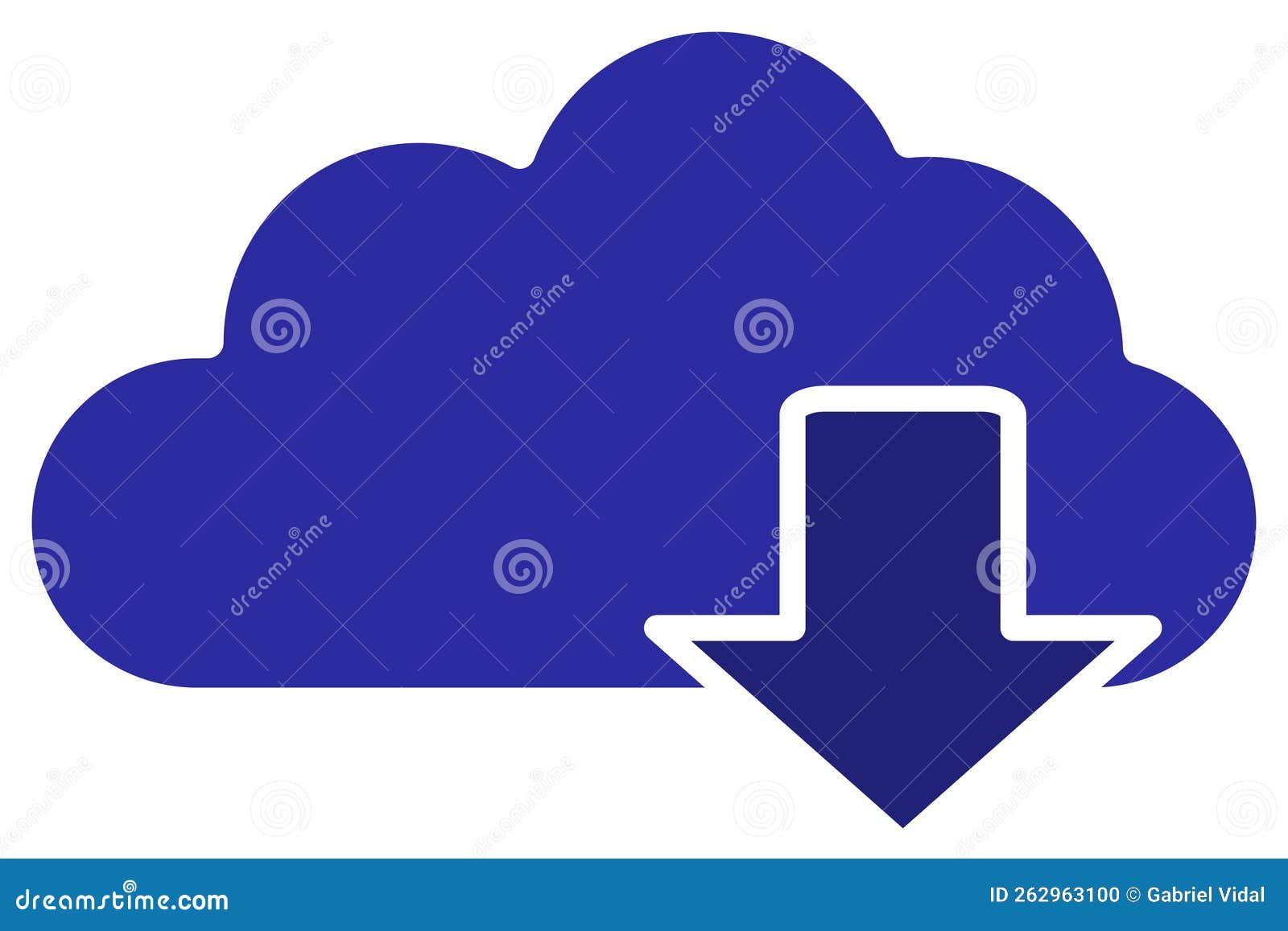 Cloud Download Icon, Cloud Icon with an Arrow Down Stock Vector ...
