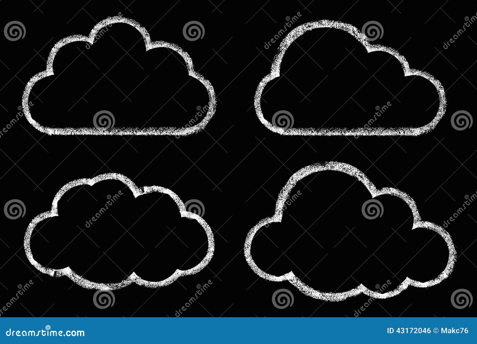 Cloud drawing with chalk stock illustration. Illustration of symbol ...