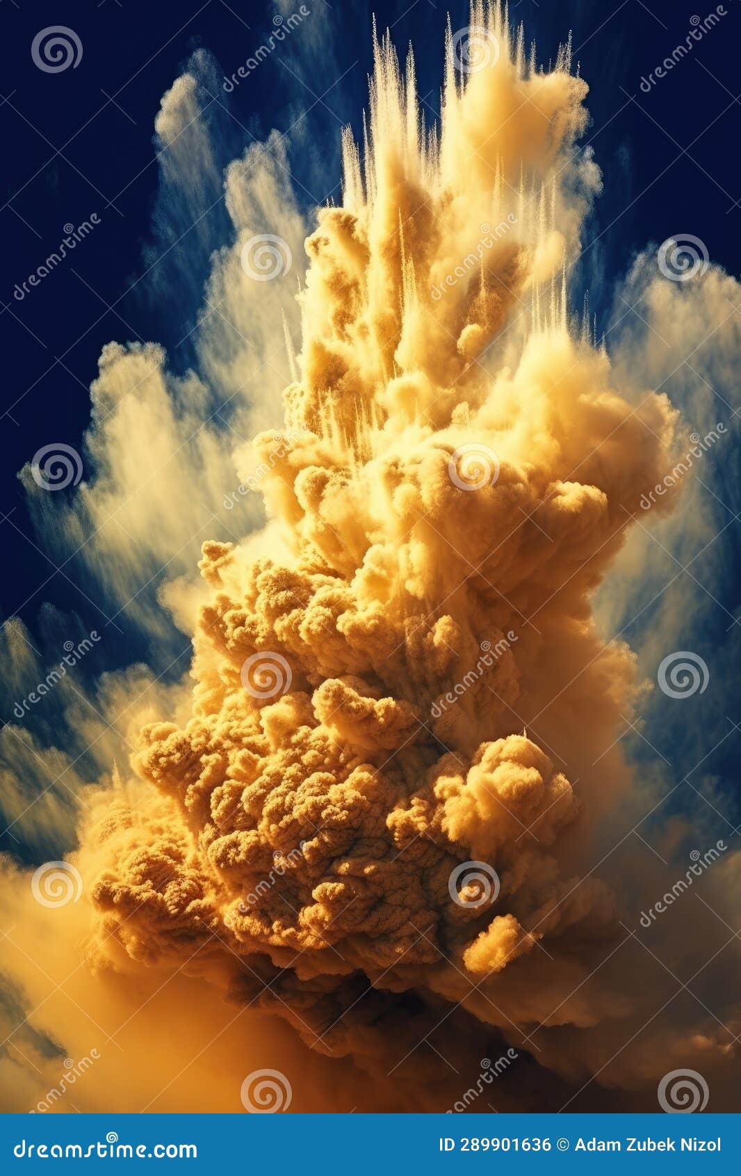 A cloud of dust in the sky stock photo. Image of desert - 289901636