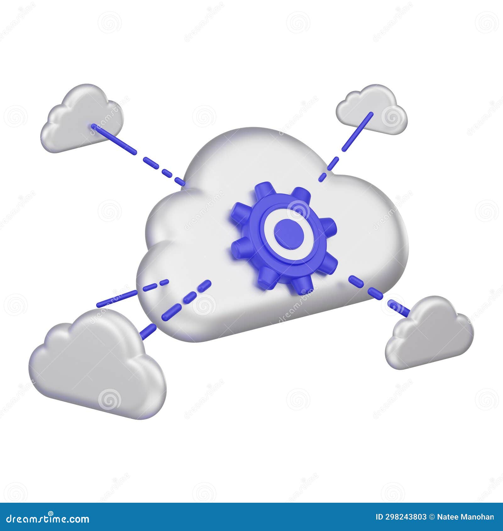 Cloud Edge Computing 3d Icon Stock Image - Illustration of digital ...