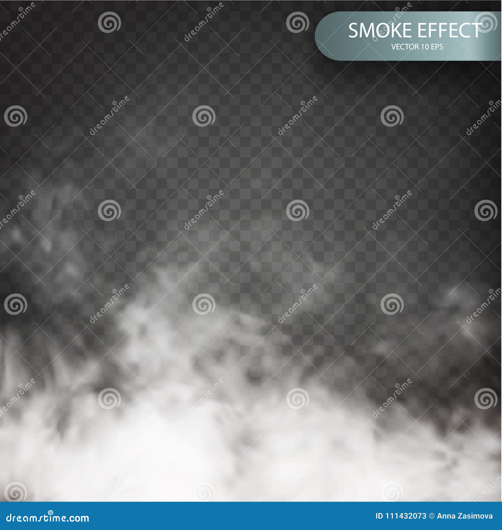 Vector Smoke Ring. Abstract Realistic Circle Smoke Texture. Template ...