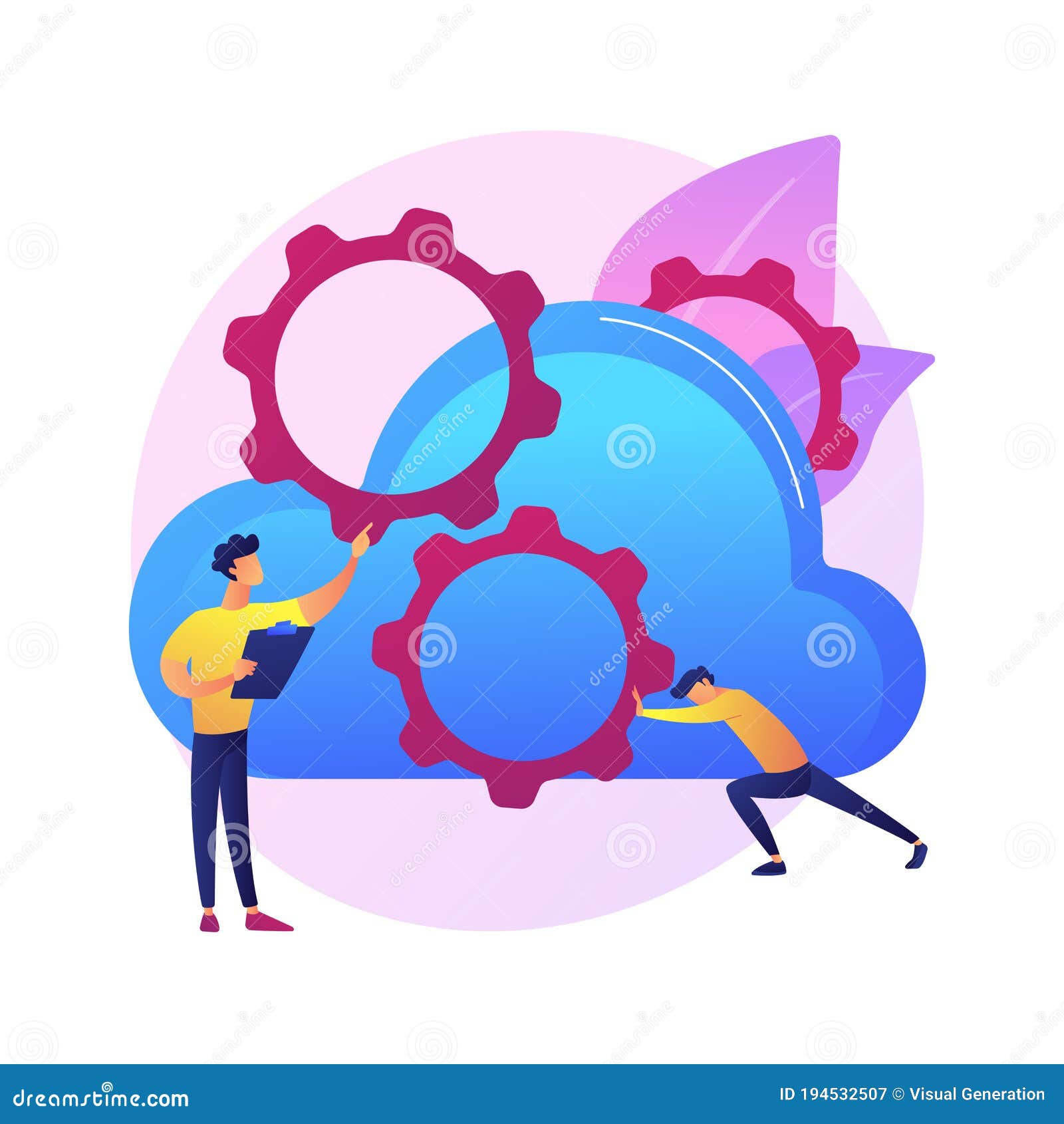 Cloud Engineering Abstract Concept Vector Illustration. Stock Vector ...