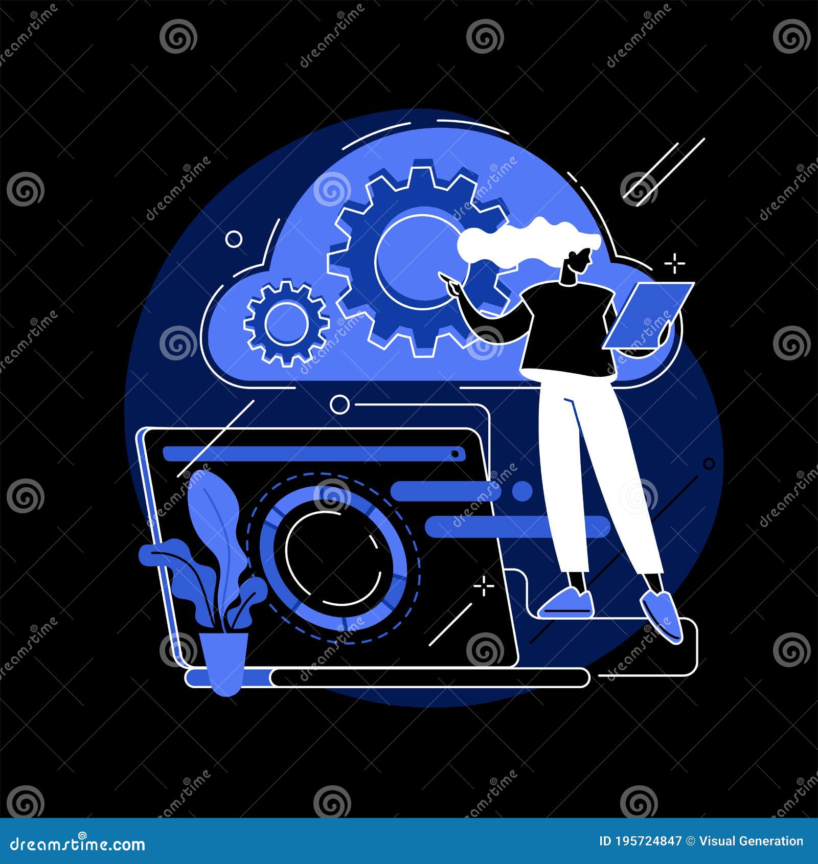 Cloud Engineering Abstract Concept Vector Illustration. Stock Vector ...