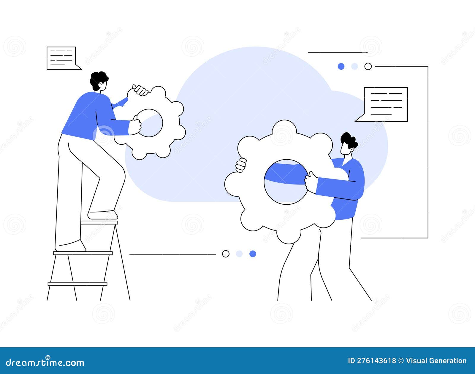 Cloud Engineering Header Banner. Cartoon Vector | CartoonDealer.com ...
