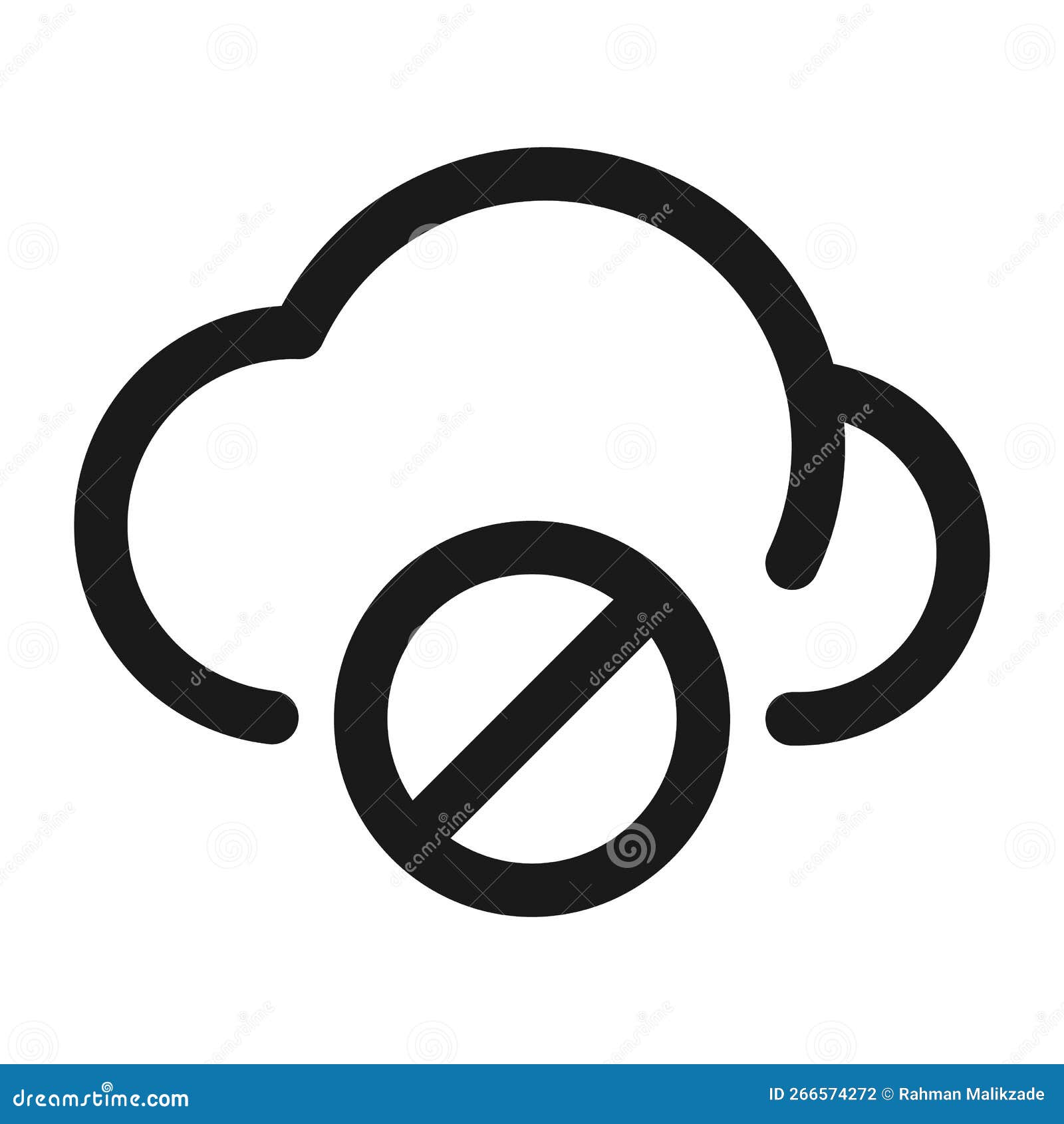 Cloud Error or Cancel or Disconnect Connection Icon. Cloud Computing ...