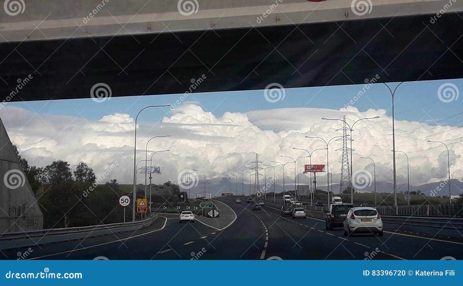 Cloud Exploration Driving View Road Cars Editorial Image - Image of ...