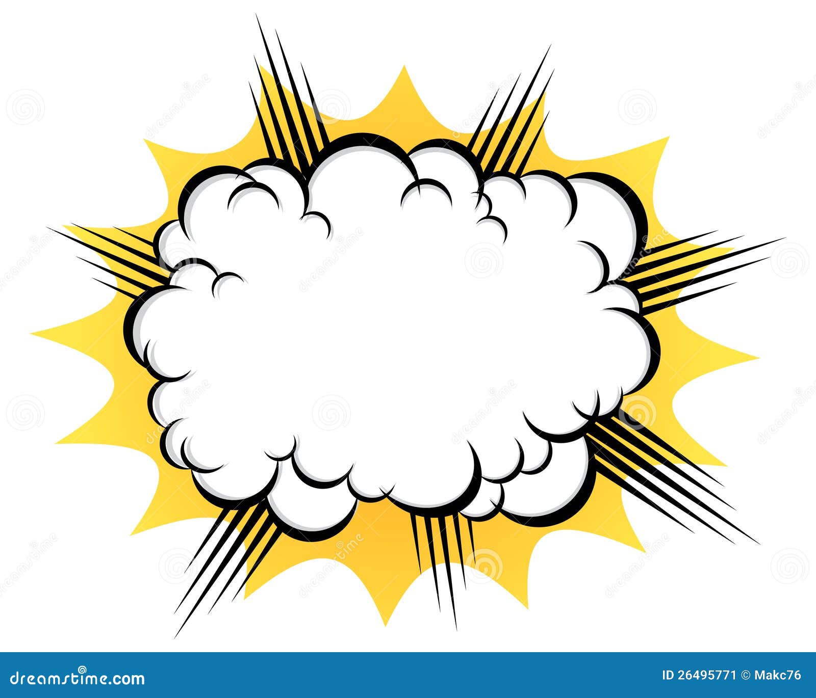Cloud after the explosion stock illustration. Illustration of isolated ...