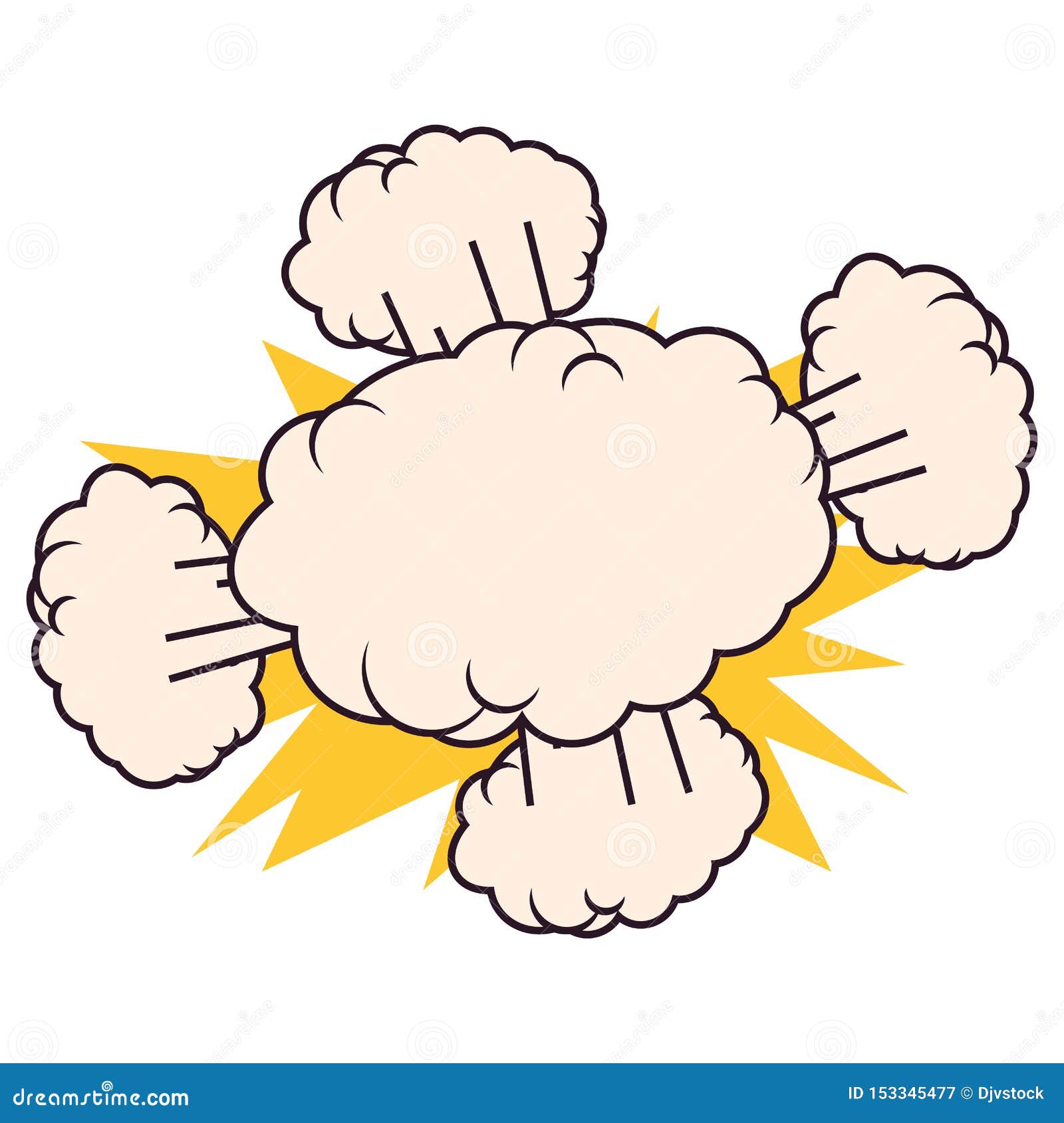 Cloud Explosion Comic Pop Art Retro Stock Illustration - Illustration ...