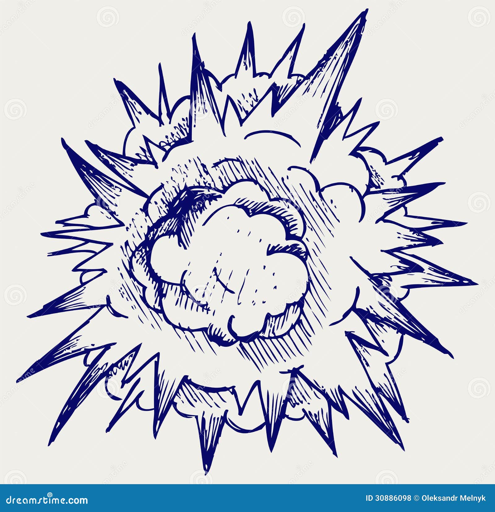 Cloud after the explosion stock vector. Image of element - 30886098