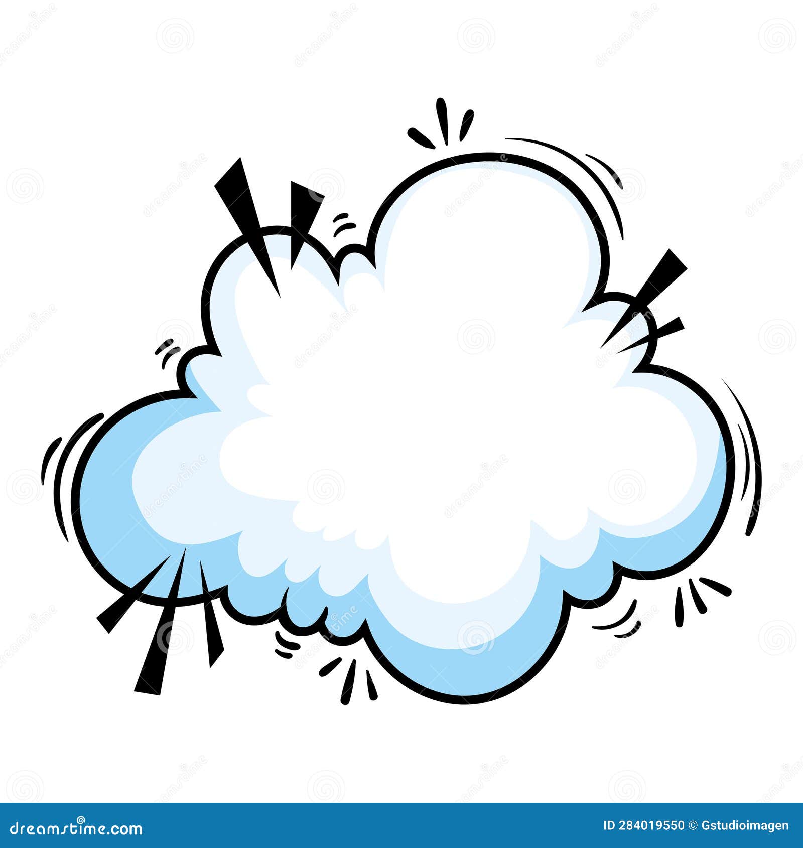 Cloud expression pop art stock vector. Illustration of effect - 284019550