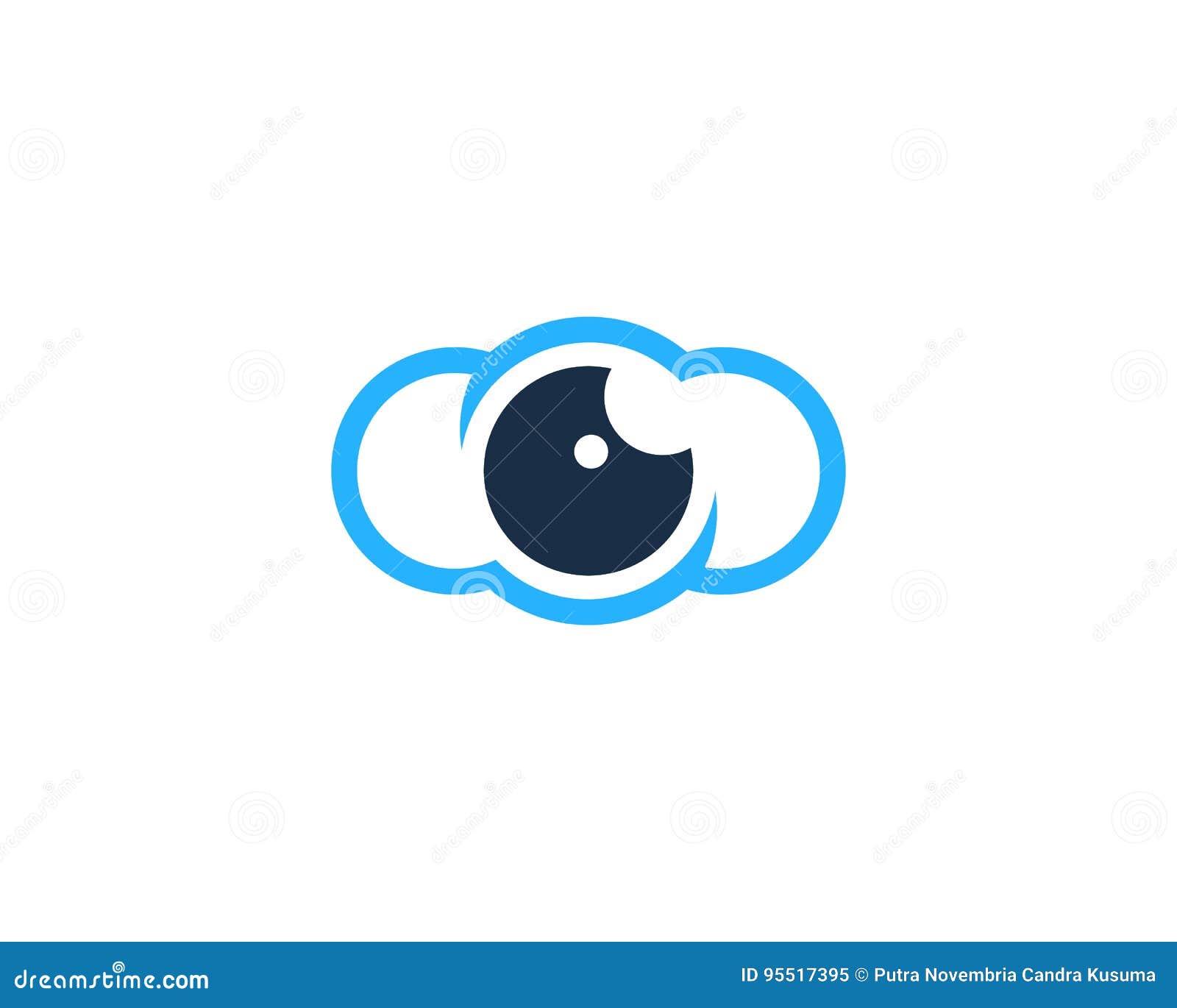 Cloud Eye Icon Logo Design Element Stock Vector - Illustration of logo ...