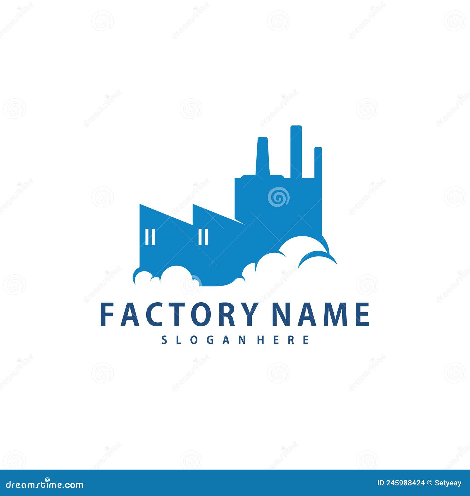 Cloud Factory Logo Design Vector, Creative Factory Logo Design Template ...
