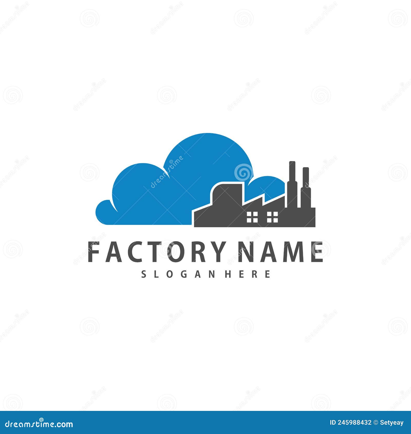Cloud Factory Logo Design Vector, Creative Factory Logo Design Template ...