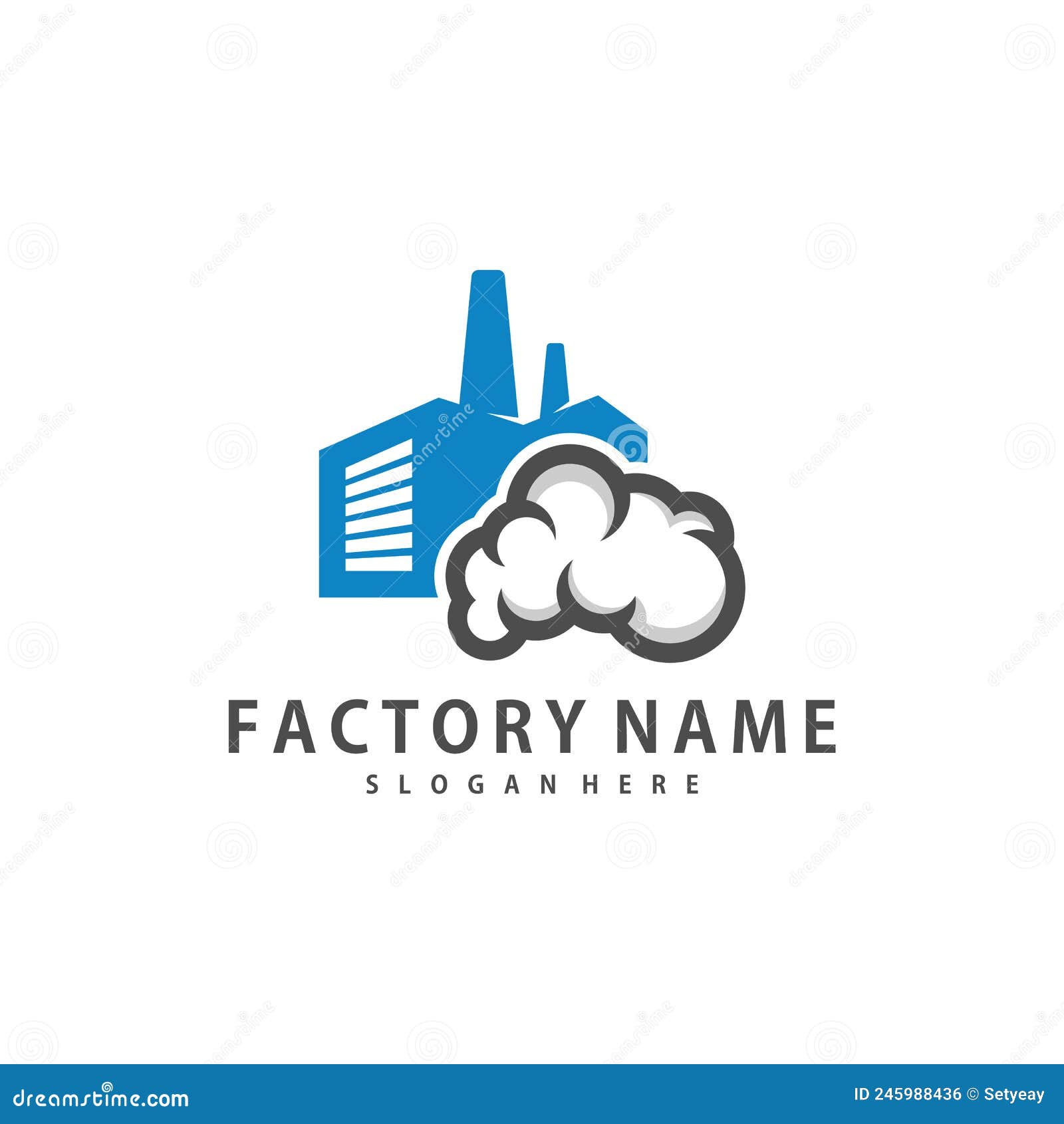 Cloud Factory Logo Design Vector, Creative Factory Logo Design Template ...