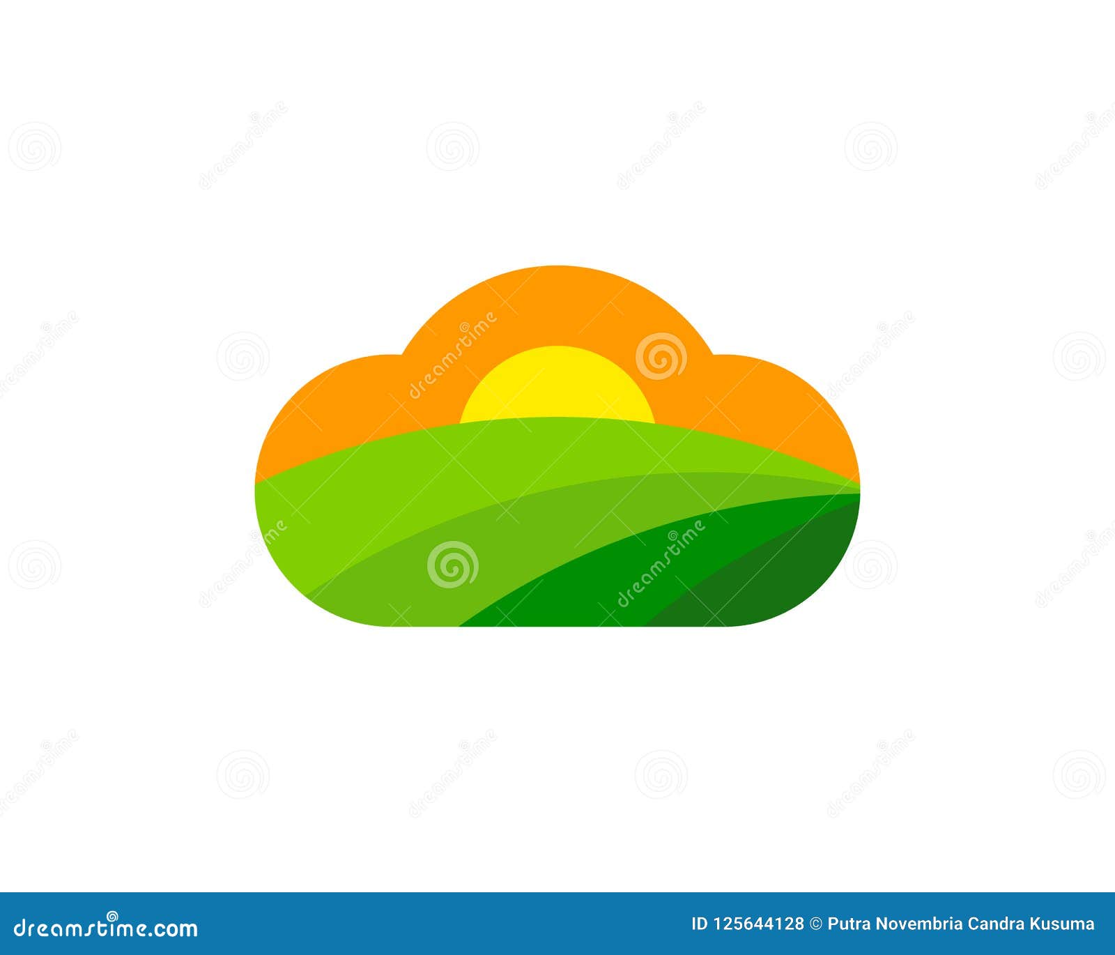 Cloud Farm Logo Icon Design Stock Vector - Illustration of logotype ...