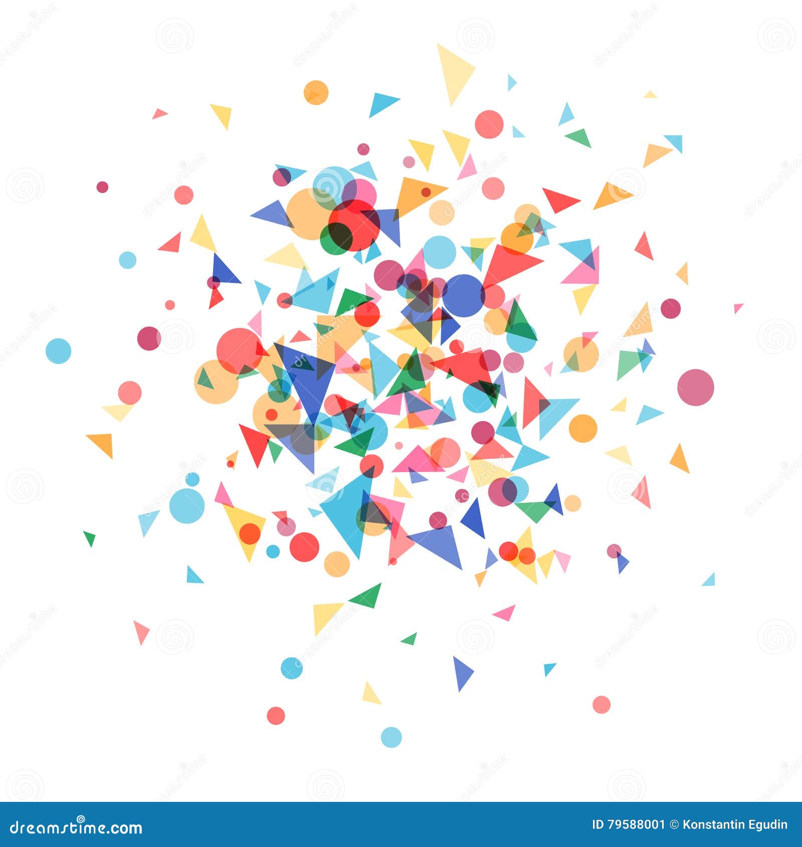 Cloud a Festively Colored Confetti Stock Vector - Illustration of blast ...